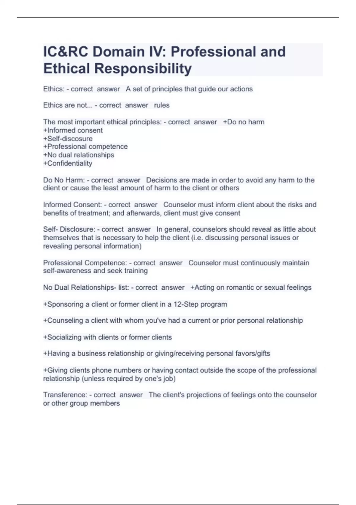 IC Question and answers 100% correct 2023 - ICRC - Stuvia US