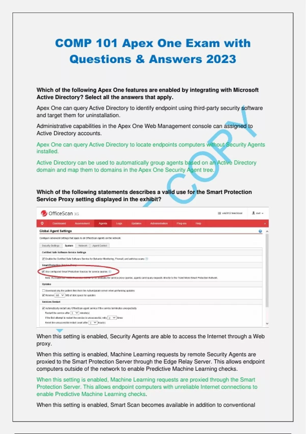 COMP 101 Apex One Exam with Questions & Answers 2023. - COMP 101 Apex ...