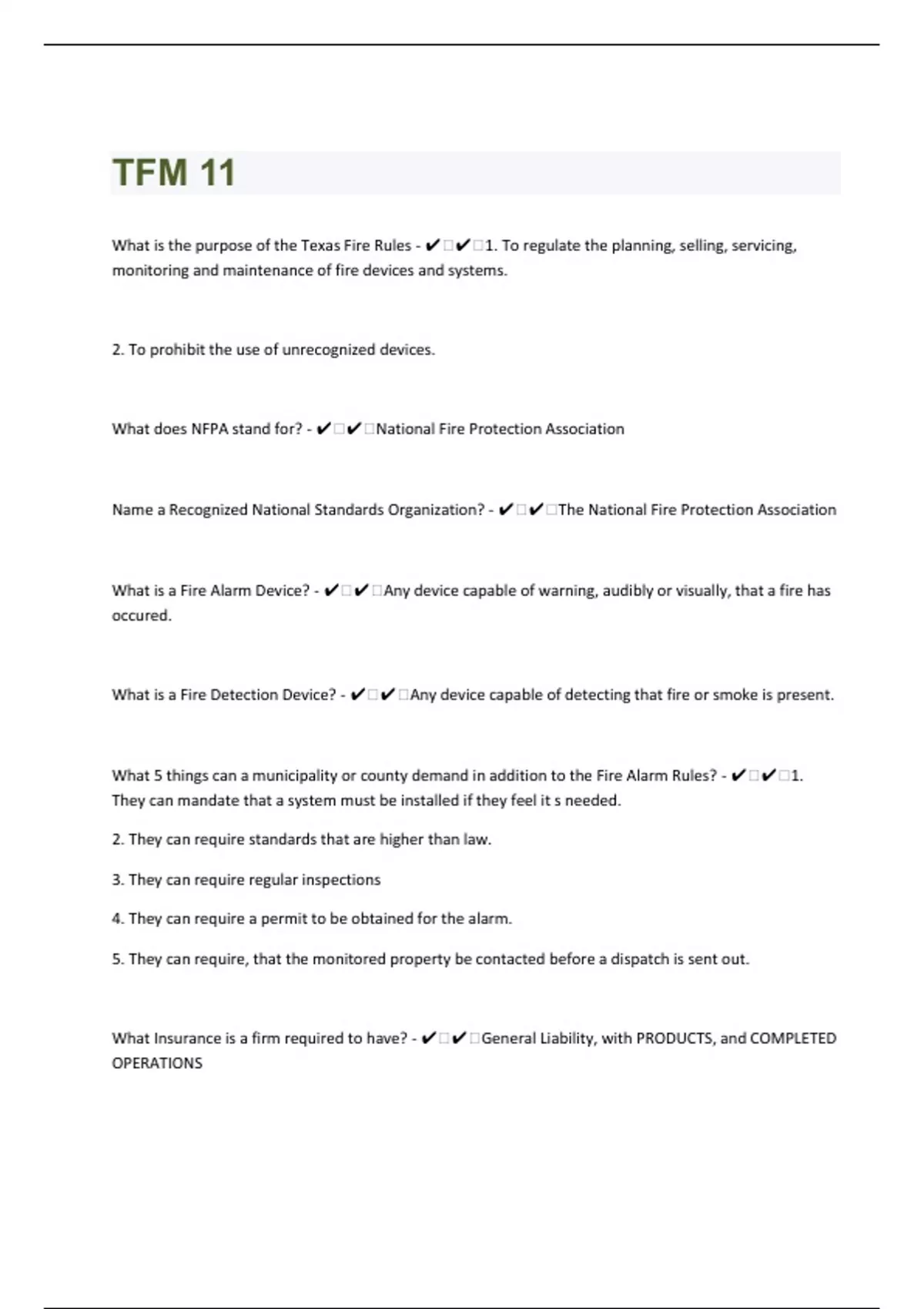 TFM |82 Practice Questions With Complete Solutions - TFM - Stuvia US