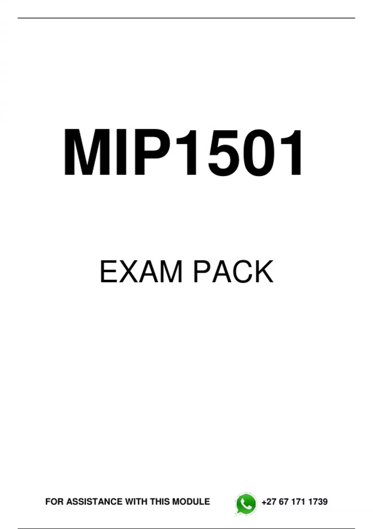 MIP1501 EXAM PACK 2026 - Mathematics for the intermediate phase 1 ...
