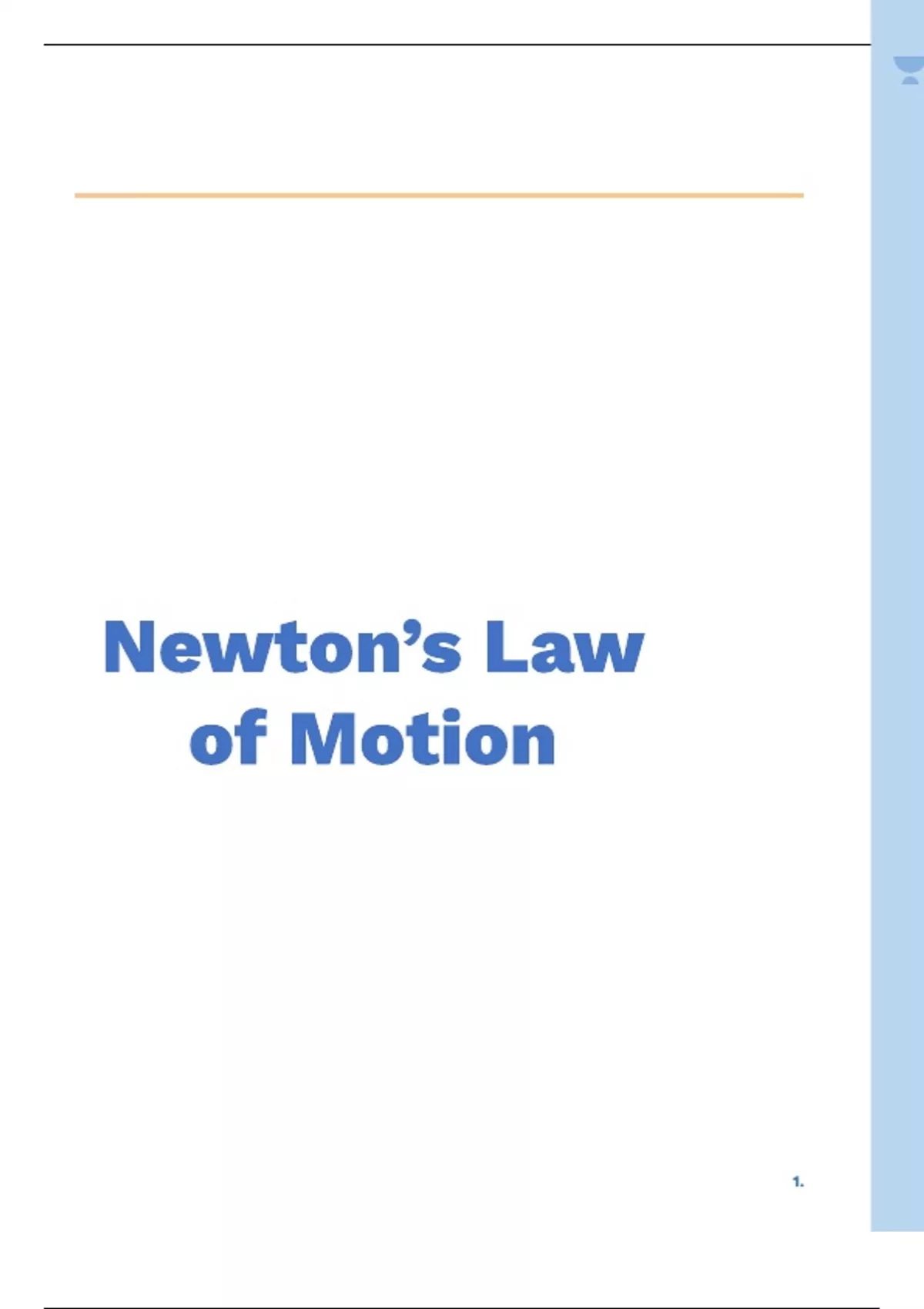 Class notes Physics ( Newton's Laws of Motion ) - Physics - Stuvia US