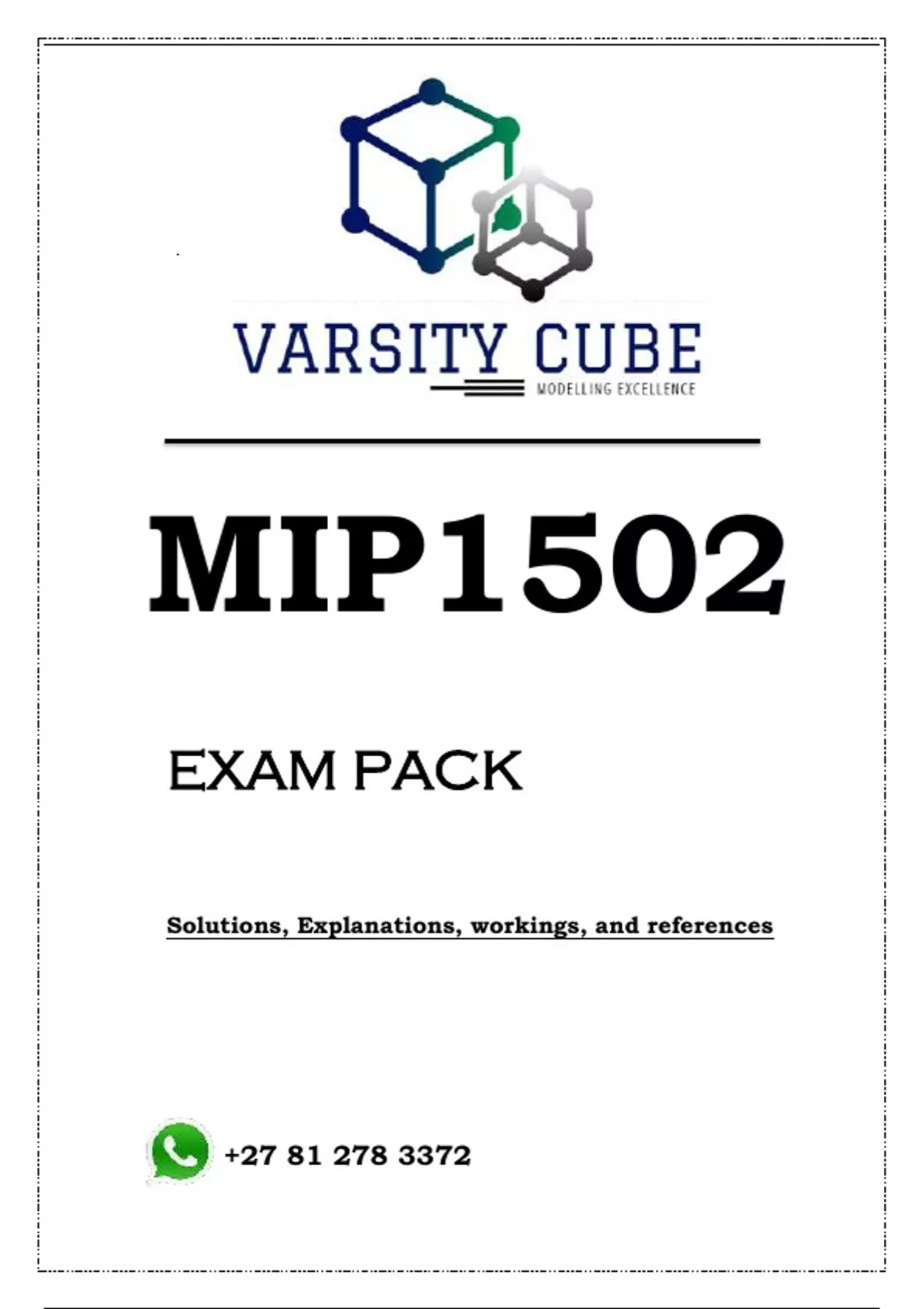 MIP1502 EXAM PACK 2024 - Mathematics for Intermediate II (MIP1502 ...