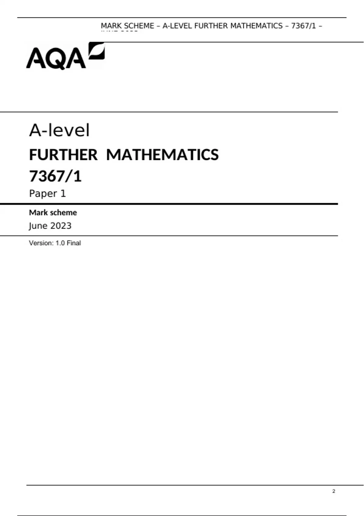aqa-a-level-further-mathematics-7367-1-paper-1-mark-scheme-june-2023