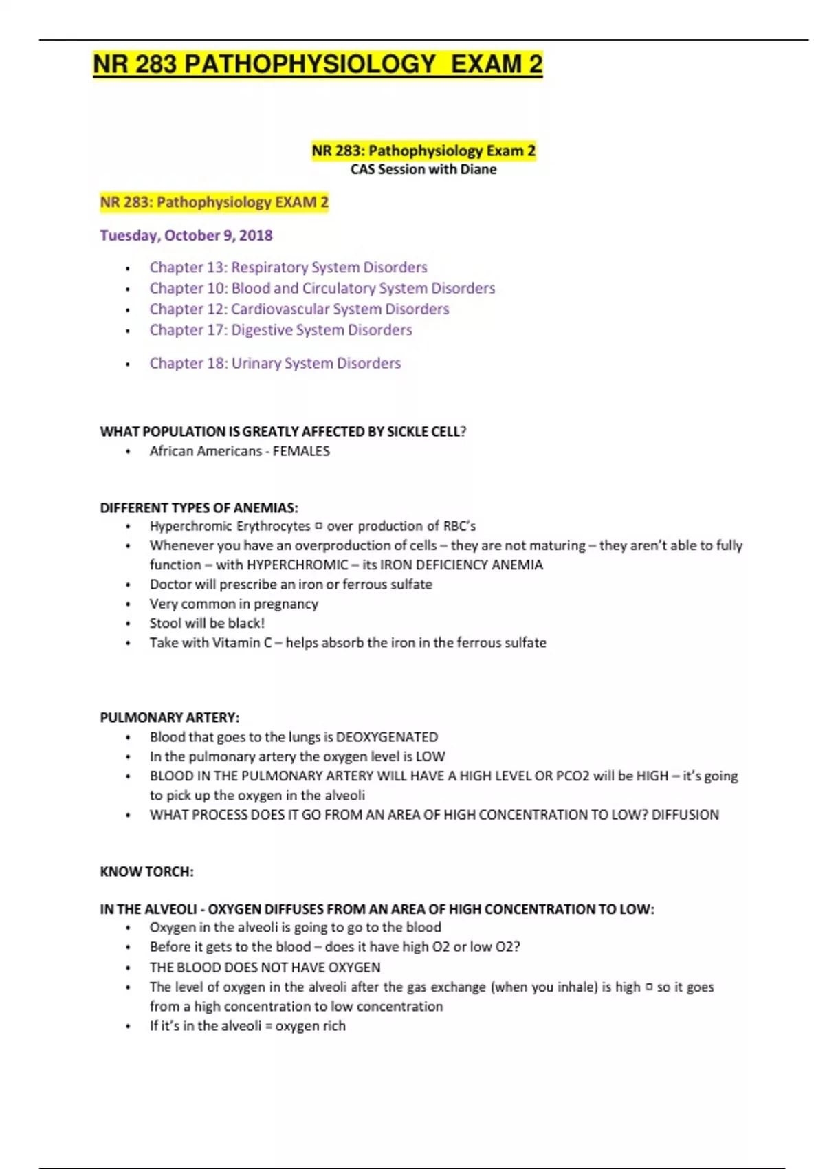 NR 283 PATHOPHYSIOLOGY EXAM 2 NEWLY UPDATED 2023 NR 283 PATHOPHYSIOLOGY ...