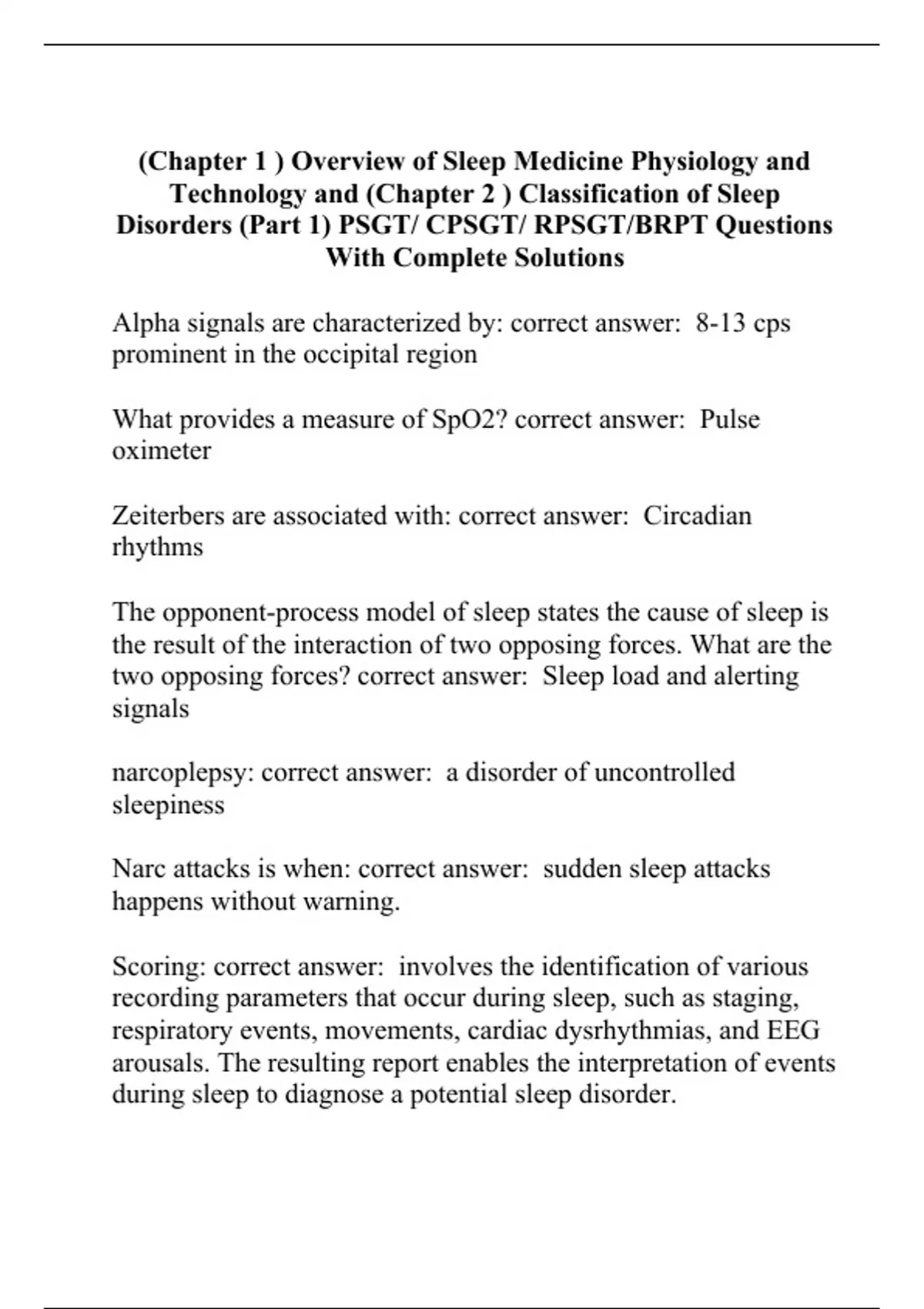 (Chapter 1 ) Overview of Sleep Medicine Physiology and Technology and ...