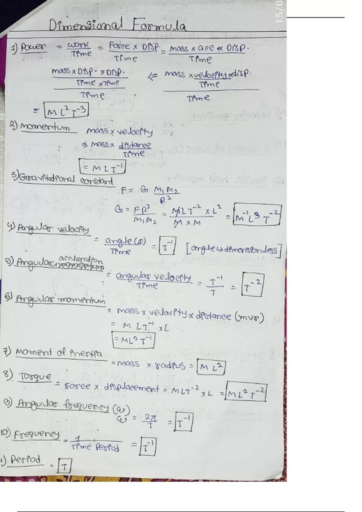 Summary Formula sheet - JEE - Stuvia US