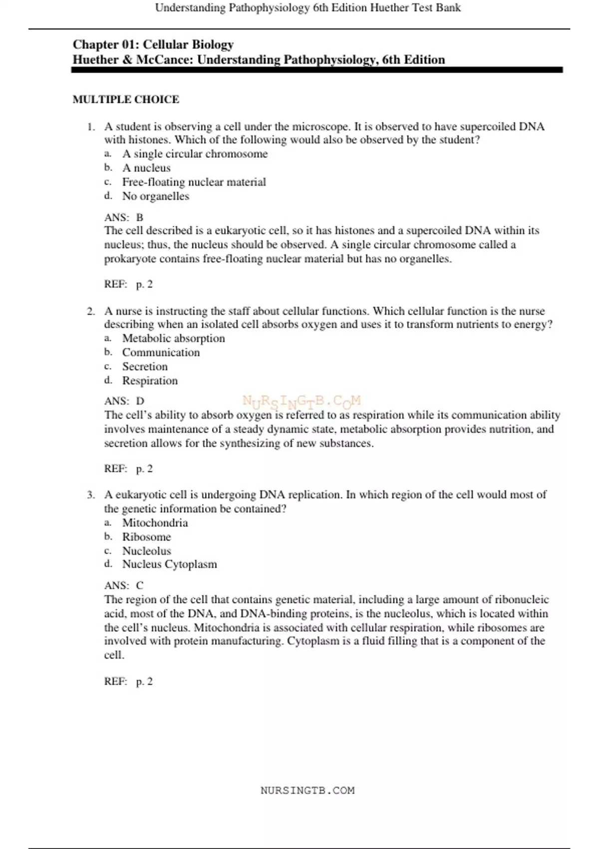 Chapter 01: Cellular Biology Huether & McCance: Understanding ...