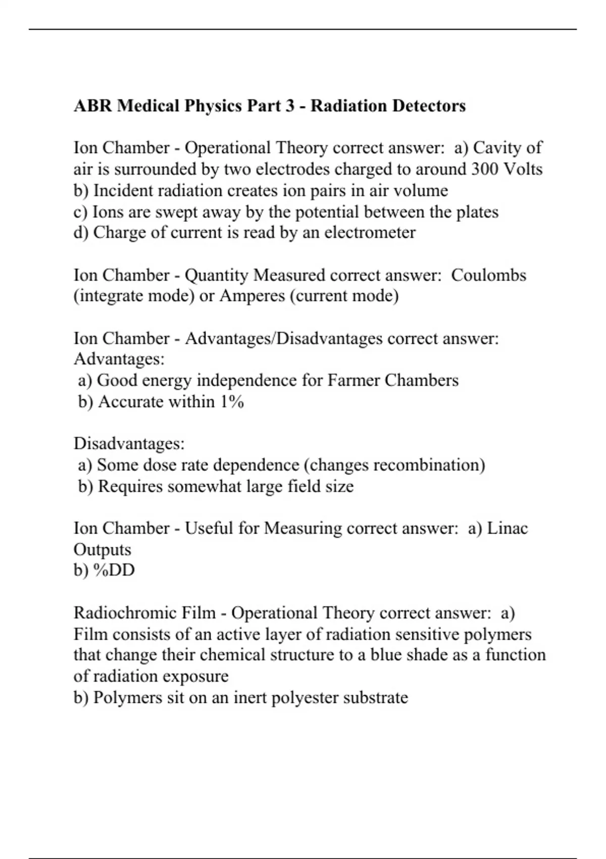 ABR Medical Physics Part 3 - Radiation Detectors - Medical physics ...