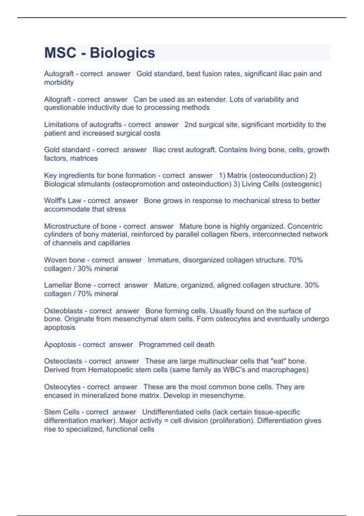 Msc Question And Answers Correctly Solved 2023 Msc Stuvia Us