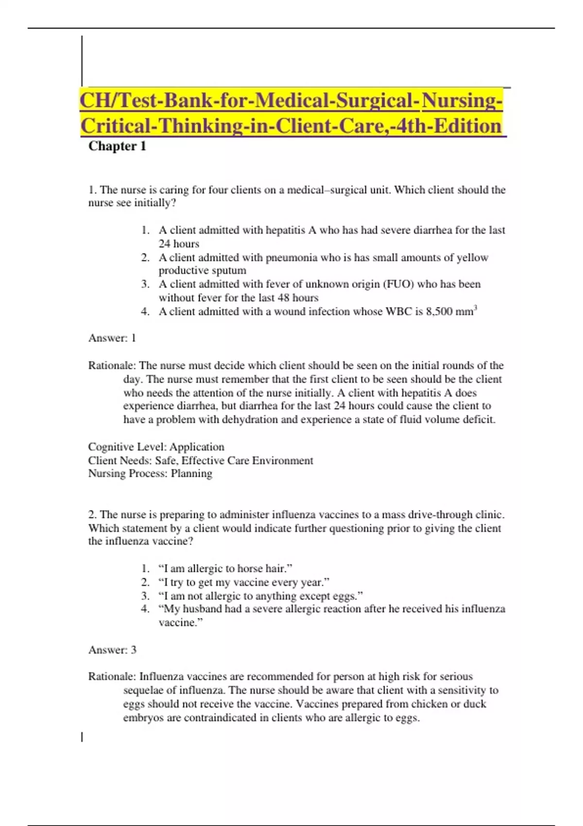 CH/Test-Bank-for-Medical-Surgical- Nursing-Critical-Thinking-in-Client ...