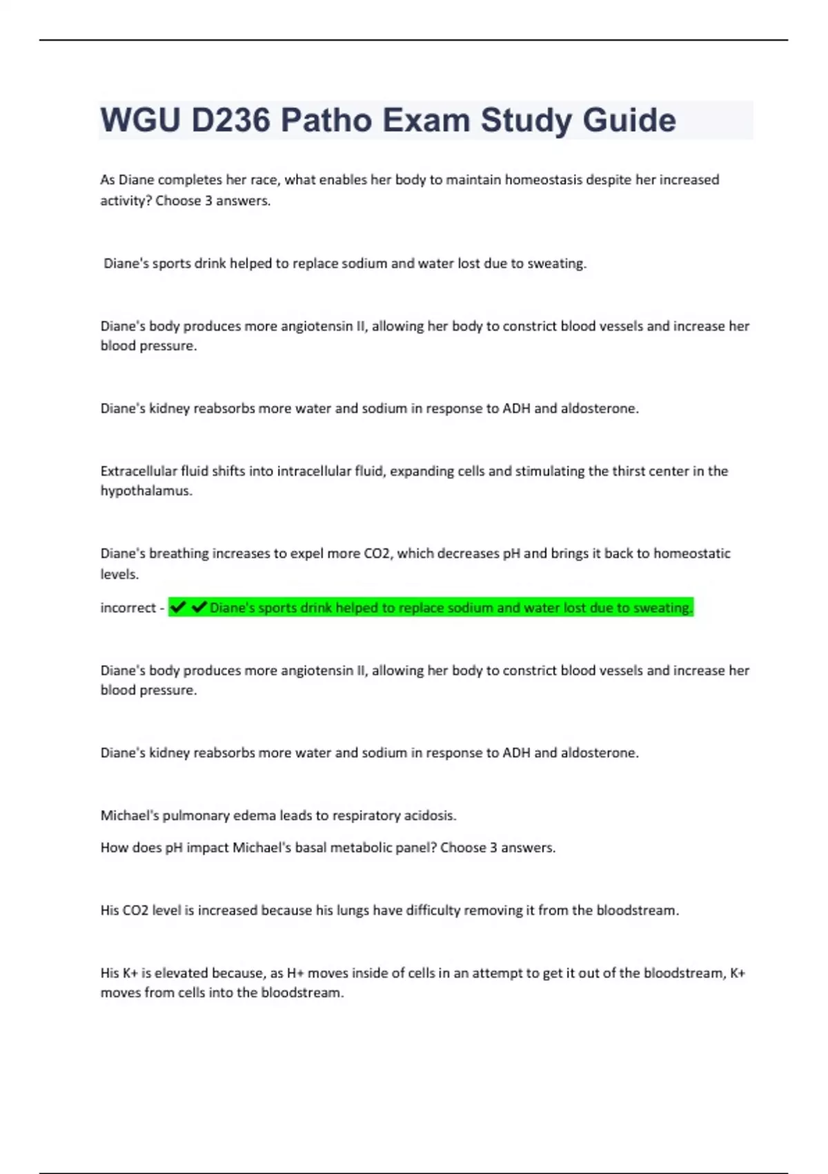 WGU D236 Bundled Exams with Complete Solution 2023/24 | Verified ...