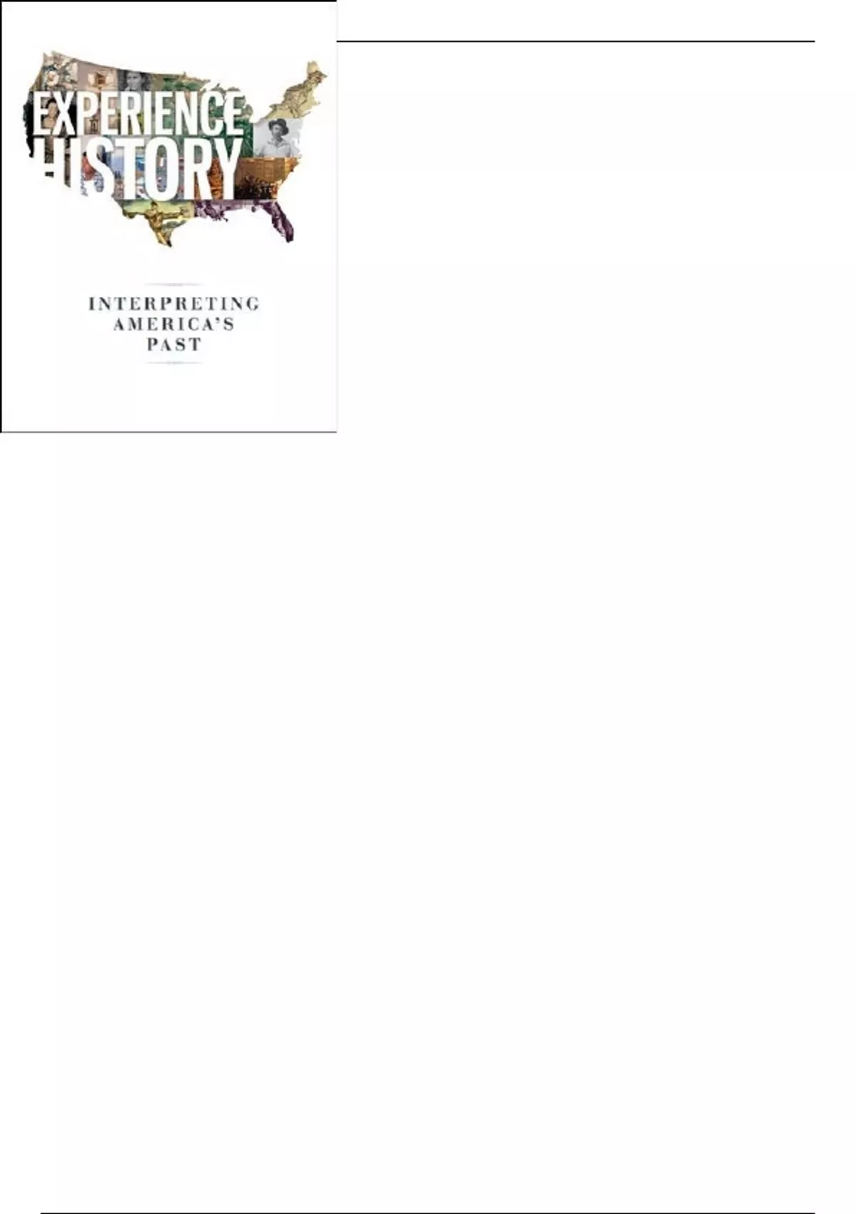 Experience History Interpreting America's Past 8Th Edition By By James ...