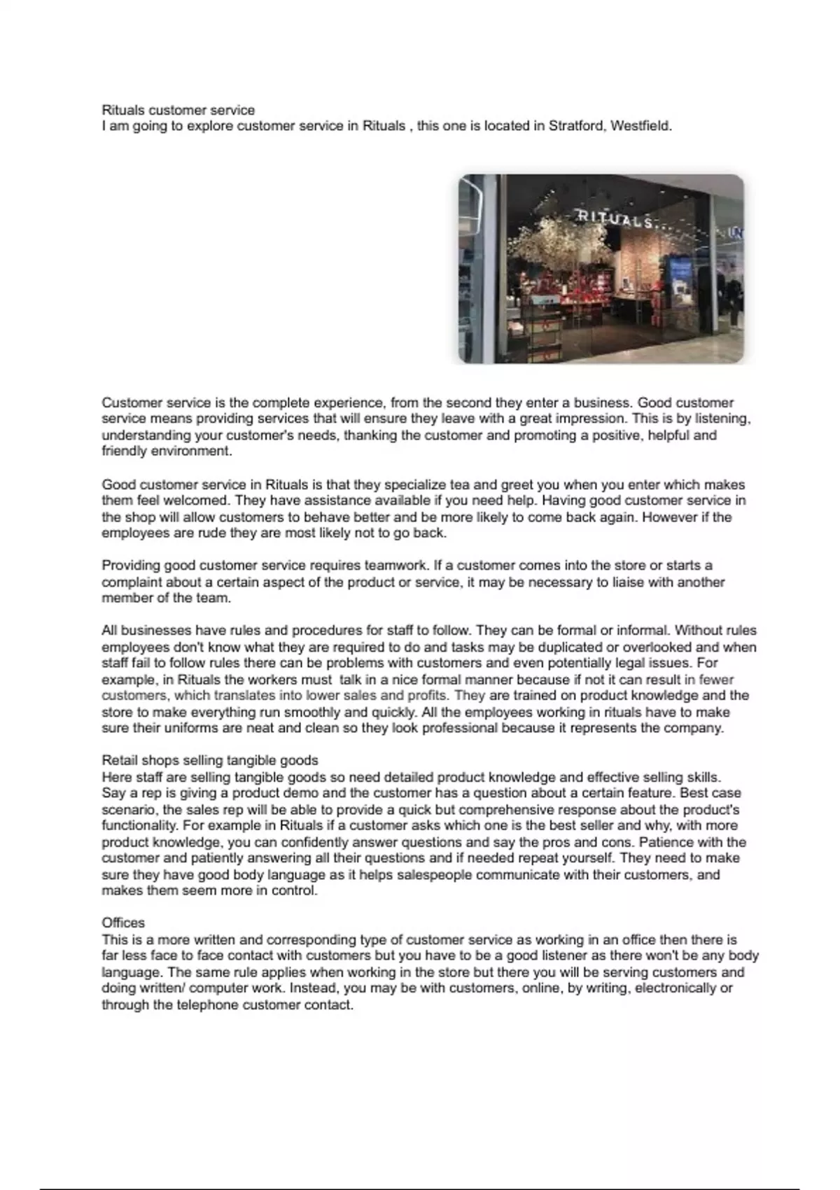 Btec Business Level 3 unit 14 investigating customer service P1, P2, P3 ...