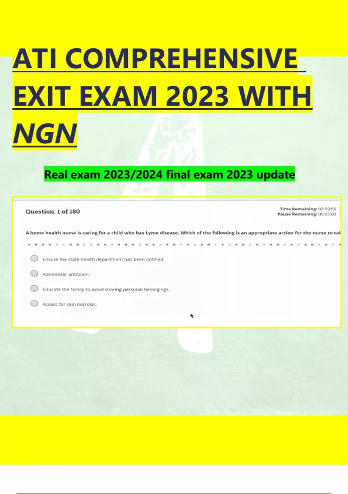 ATI COMPREHENSIVE EXITEXAM2023WITH NGN Realexam2023 ...