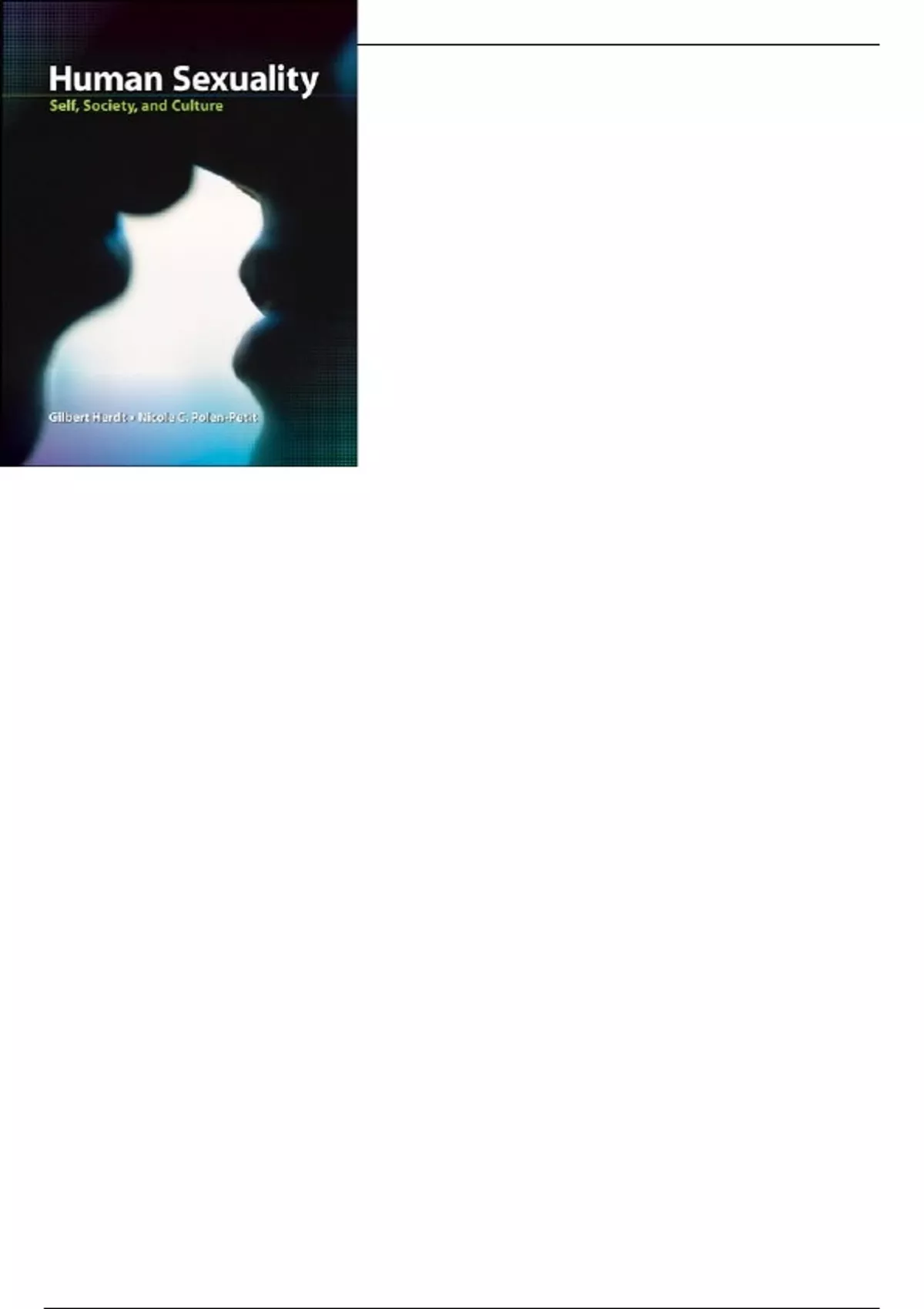 Human Sexuality Self, Society And Culture ist Edition By Gilbert Herdt ...