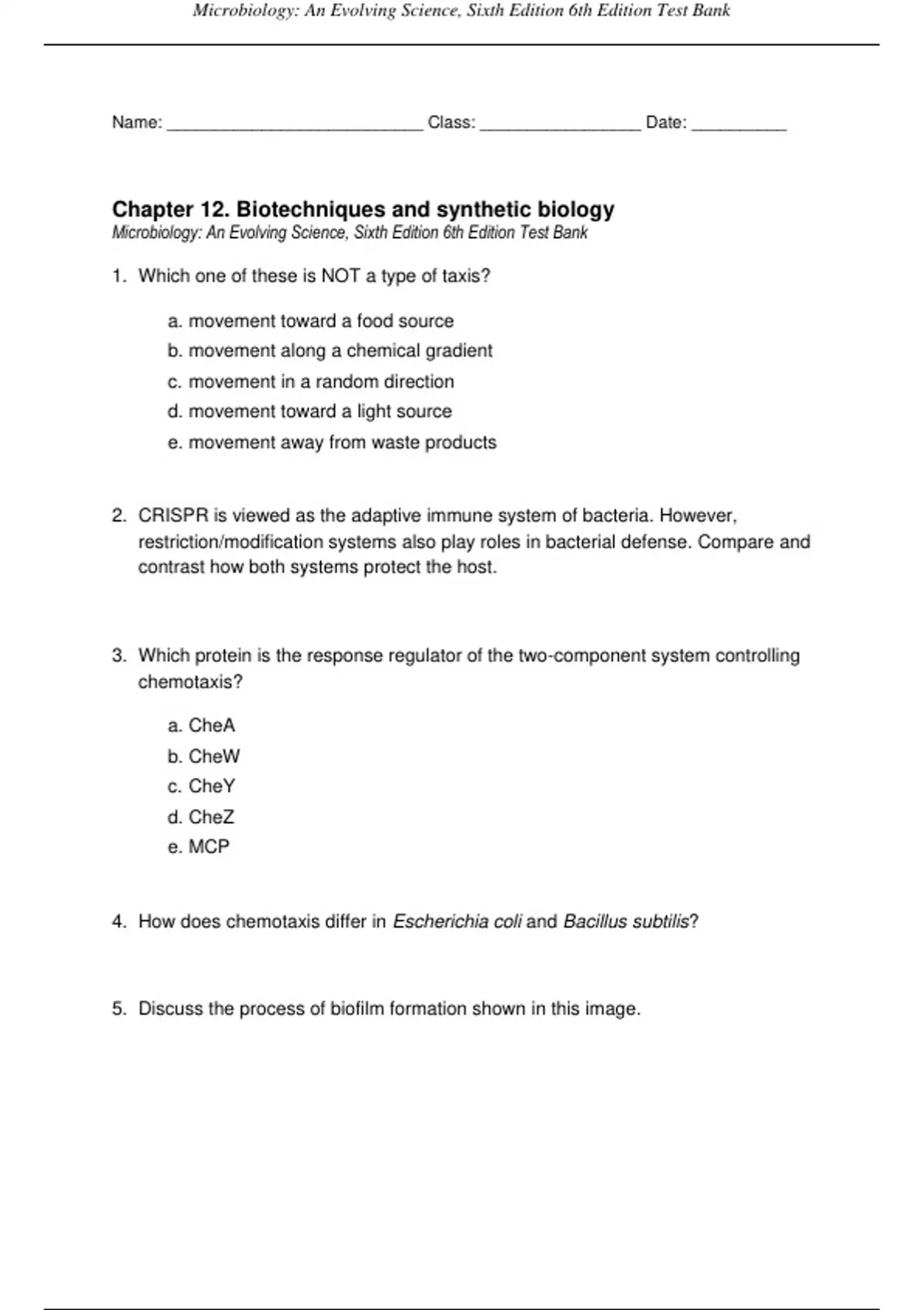 Chapter 12. Biotechniques and synthetic biology Microbiology: An ...