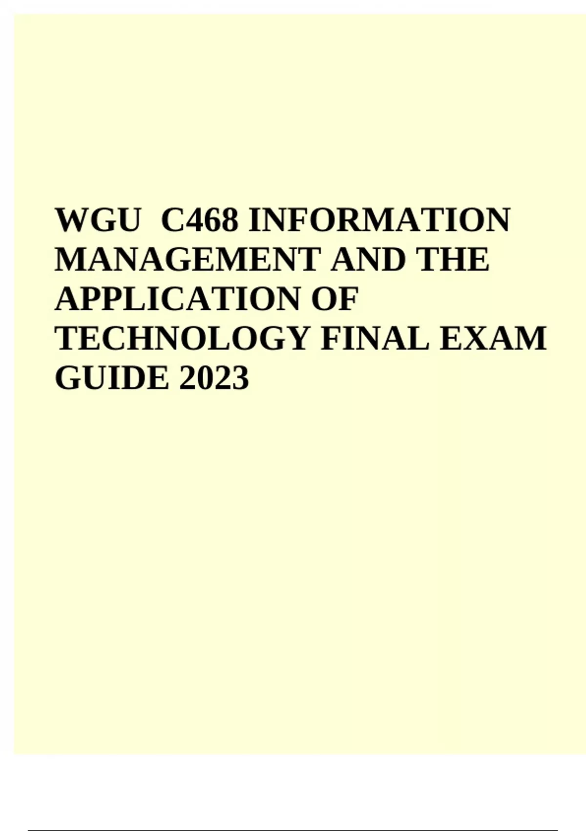 WGU C468 FINAL OA LATEST EXAM REAL EXAM 300+QUESTIONS AND CORRECT ...
