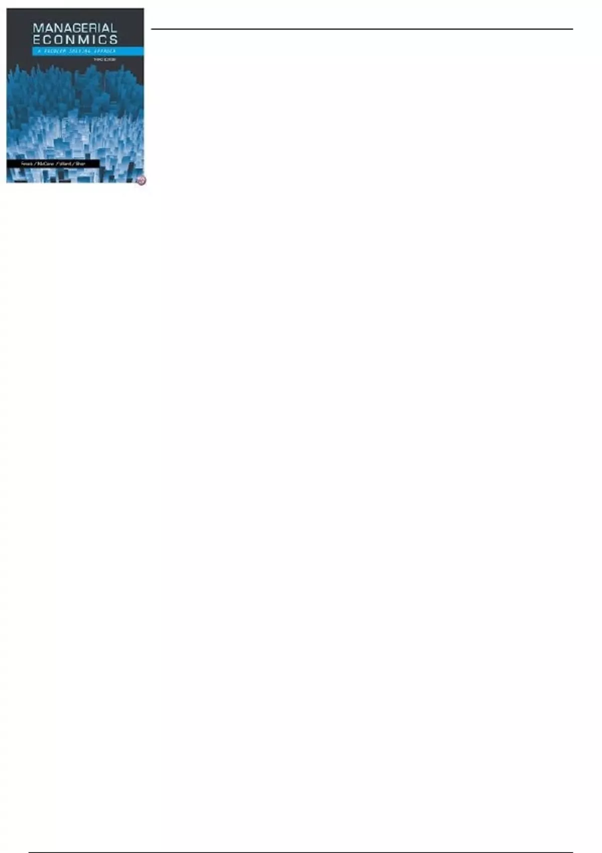 Managerial Economics 3rd Edition by Luke M. Froeb - Test Bank ...