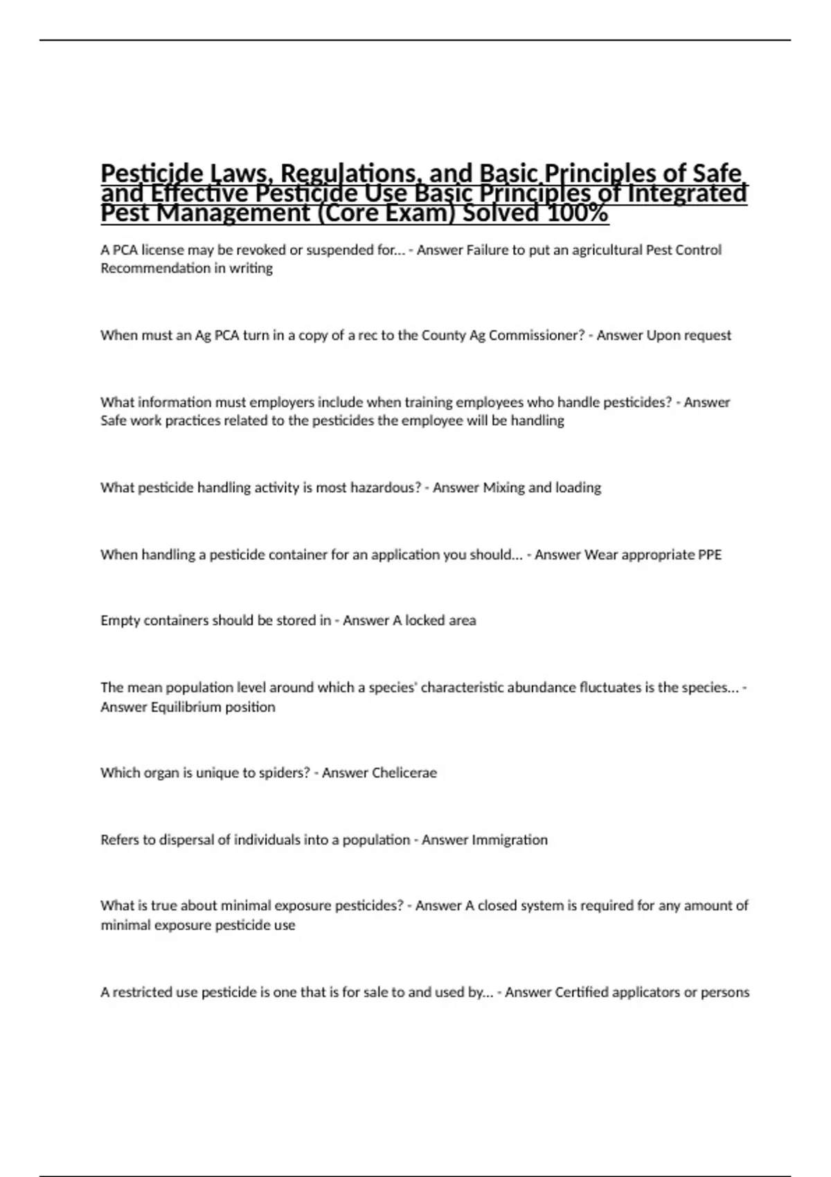 Pesticide Laws, Regulations, and Basic Principles of Safe and Effective ...