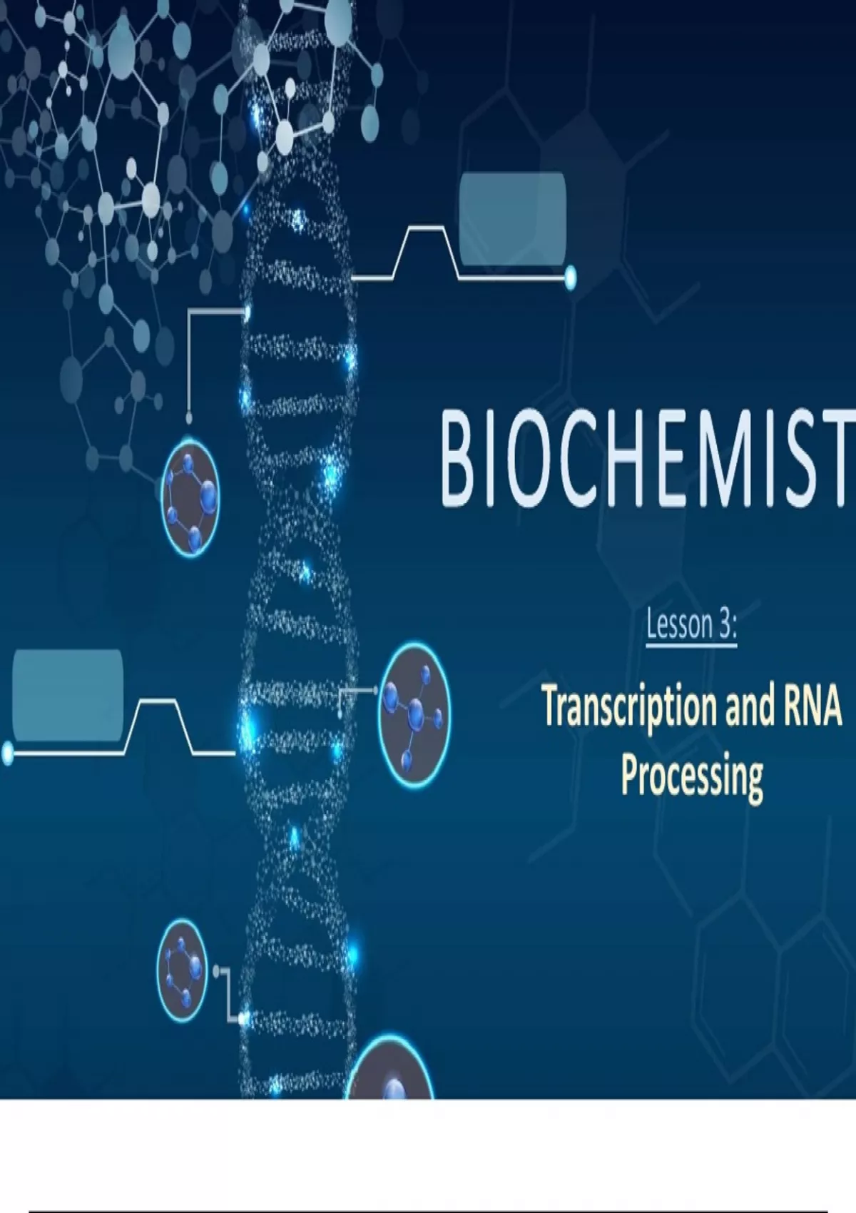 Biochemistry lesson 3 - Biochemistry - Stuvia US