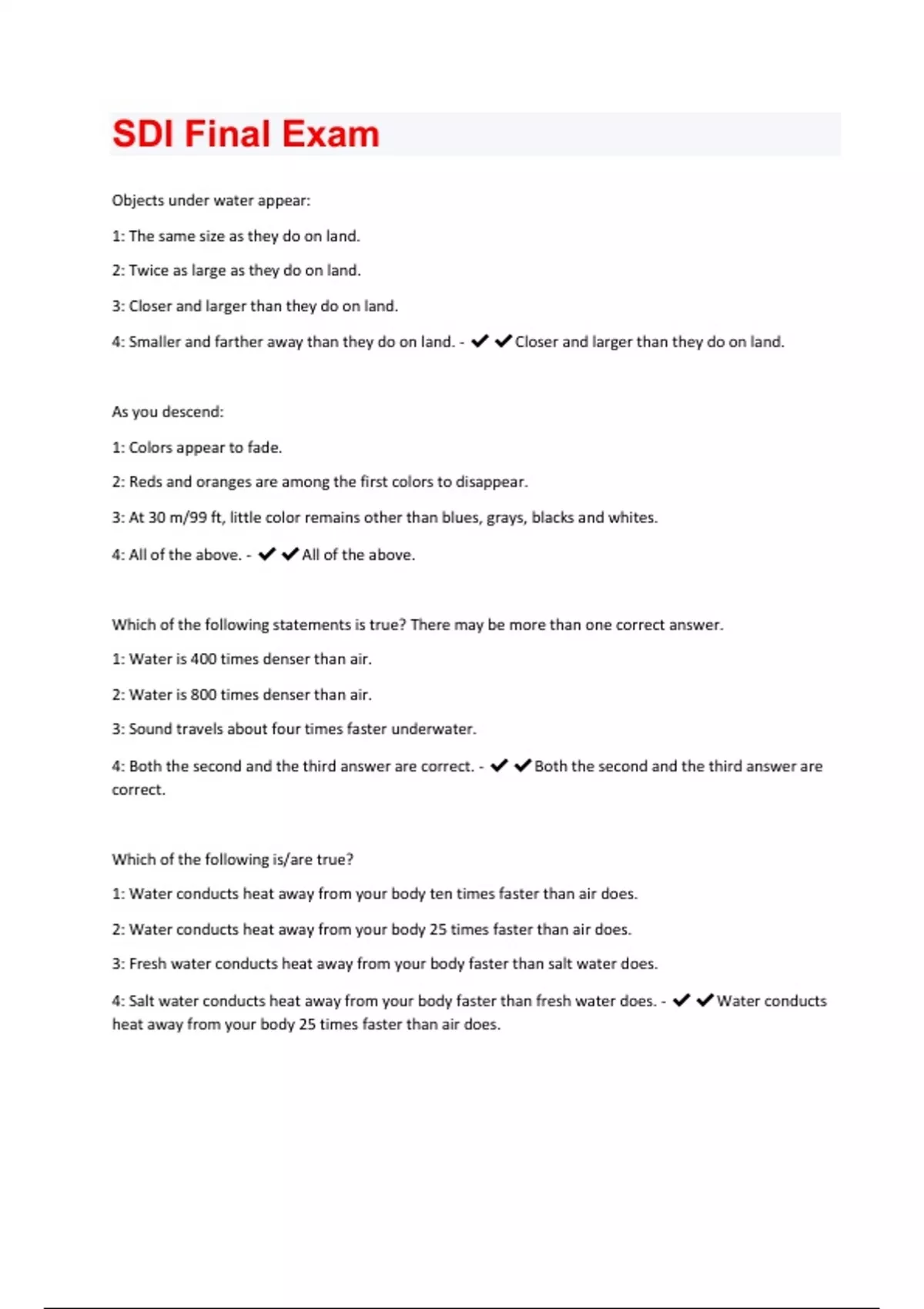 SDI Final Exam | 64 Questions and Answers(A+ Solution guide) - SDI ...