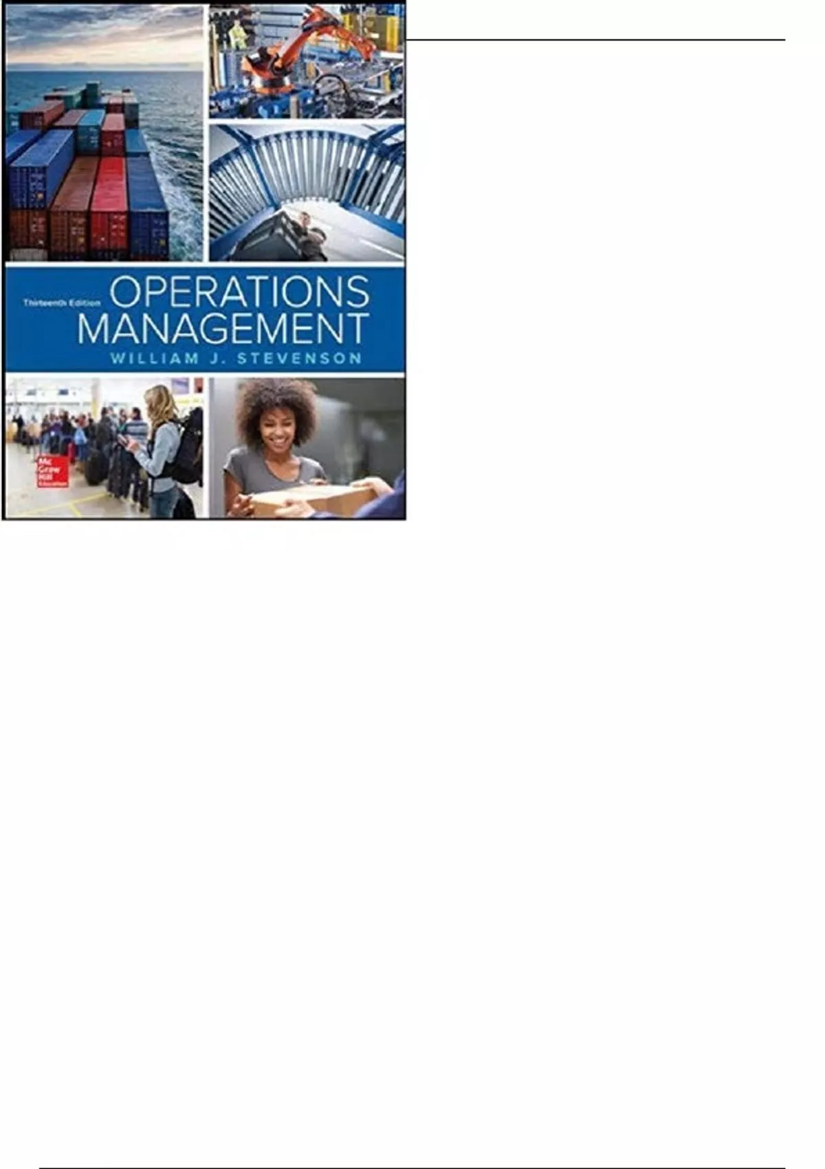 Operations Management 13th Edition by William J Stevenson - Test Bank ...