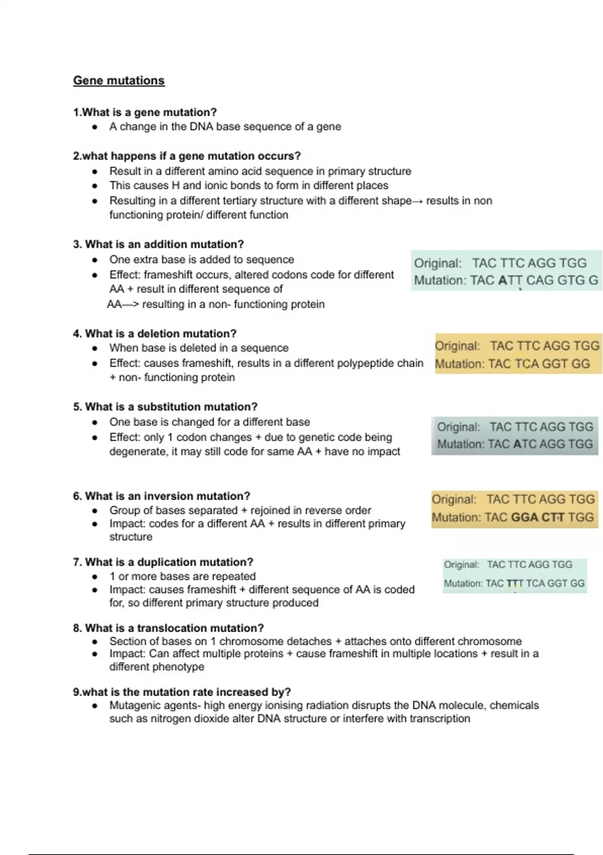 Summary AQA A level biology flashcards the control of gene expression ...