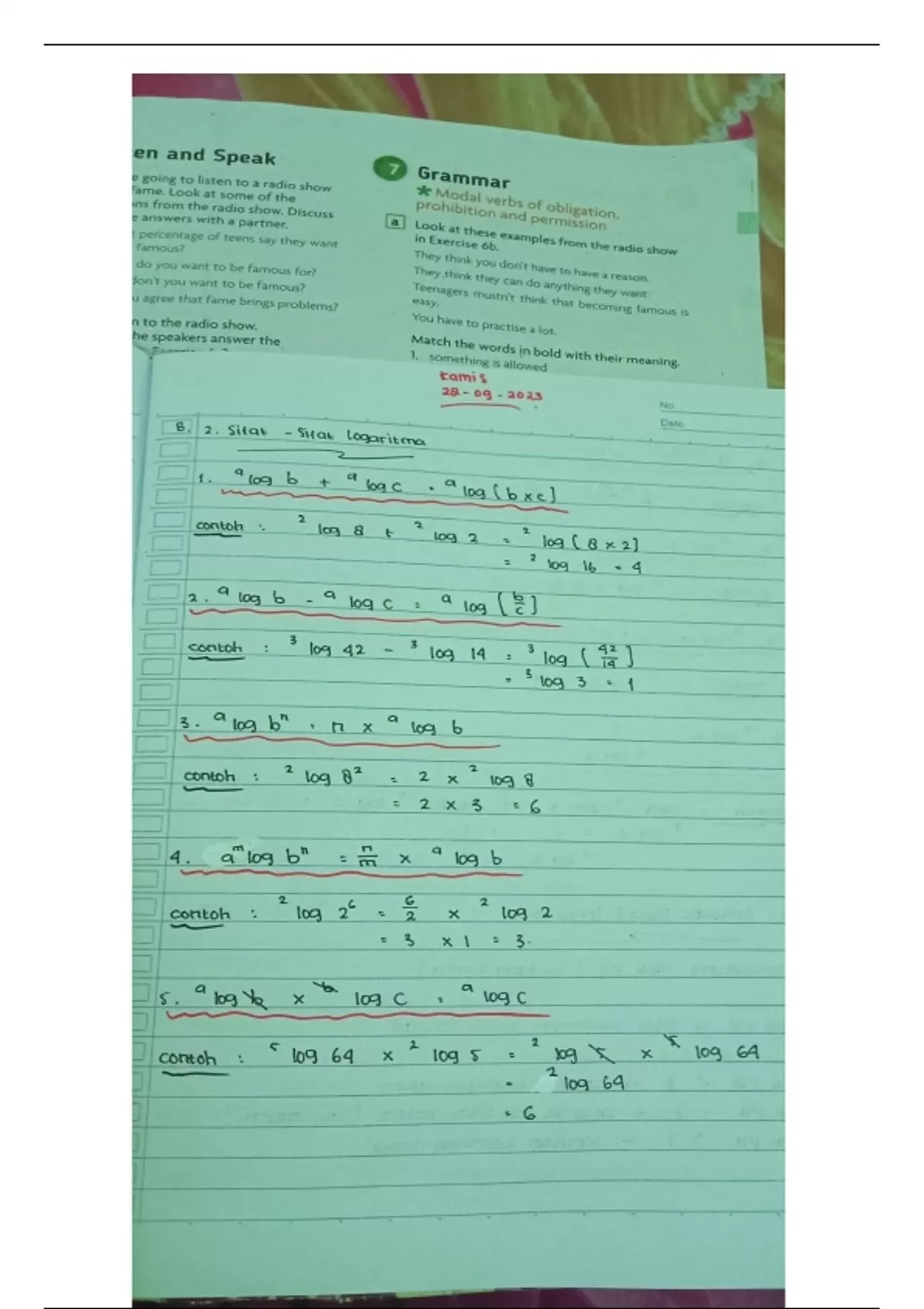 Rumus Sifat Sifat Logaritma Matematika Stuvia Us