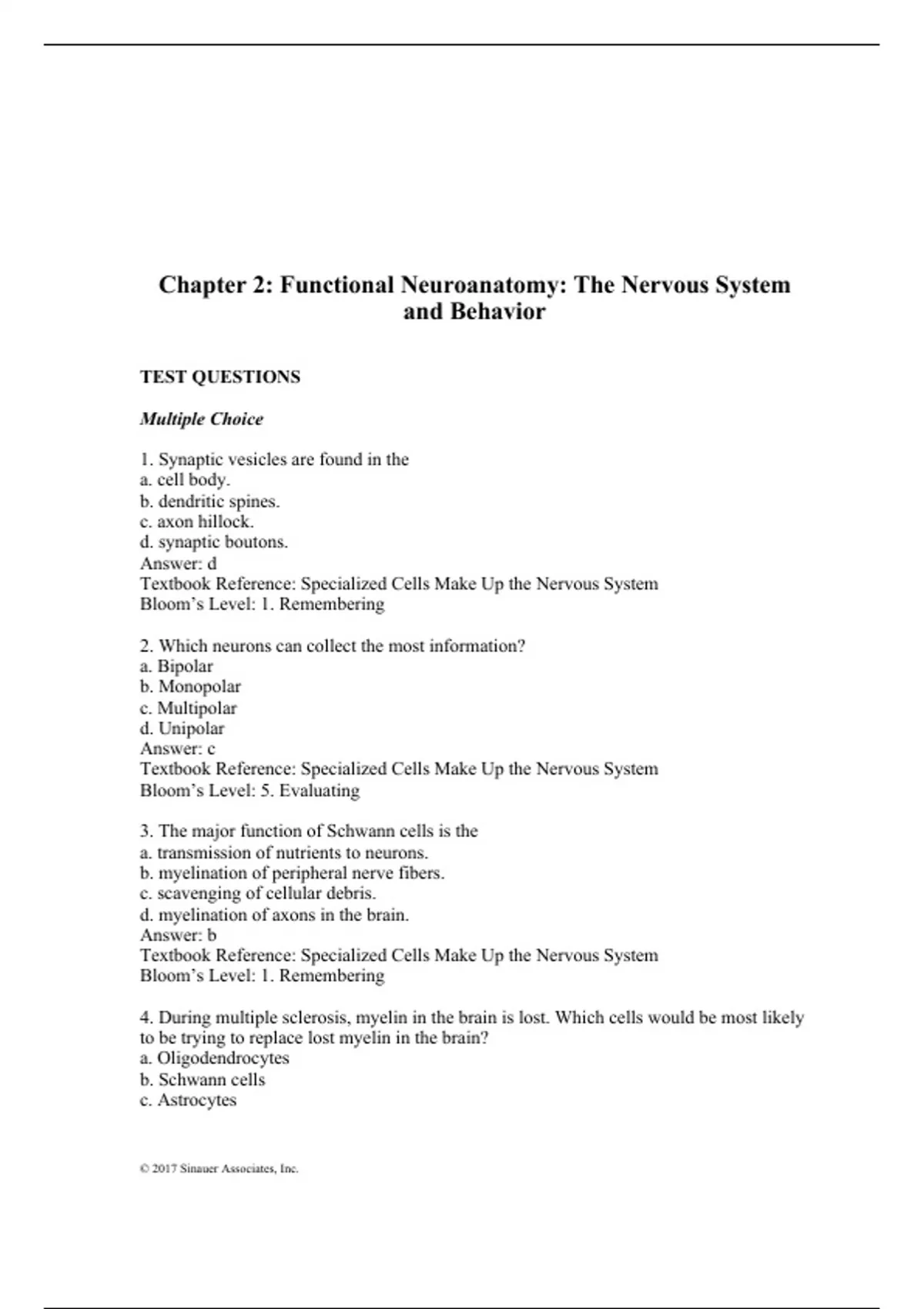 Chapter 2 Functional Neuroanatomy The Nervous System and Behavior ...