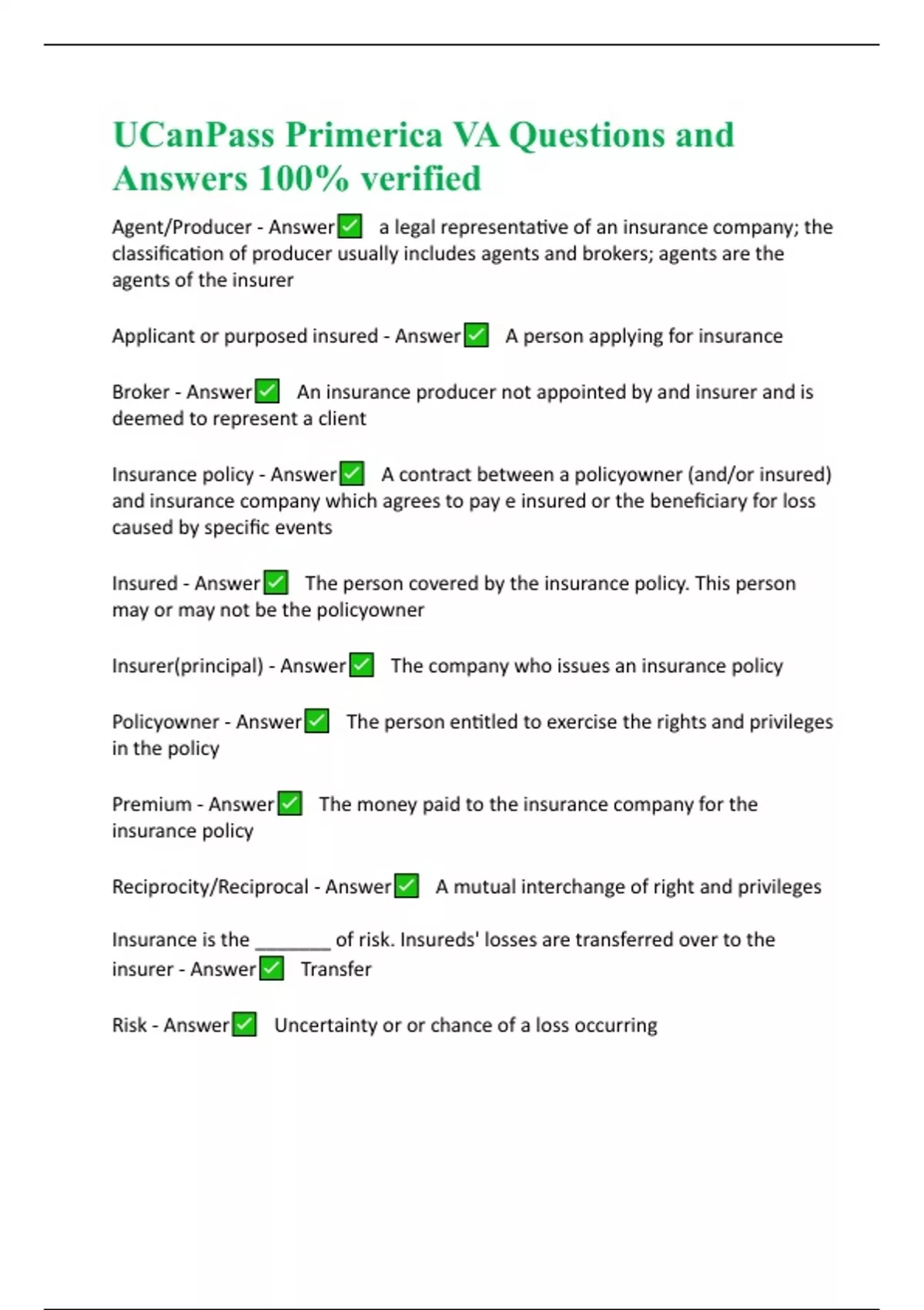 UCANPASS () BUNDLED QUESTIONS AND ANSWERS WITH COMPLETE SOLUTIONS {A+ GUIDE} - Stuvia US