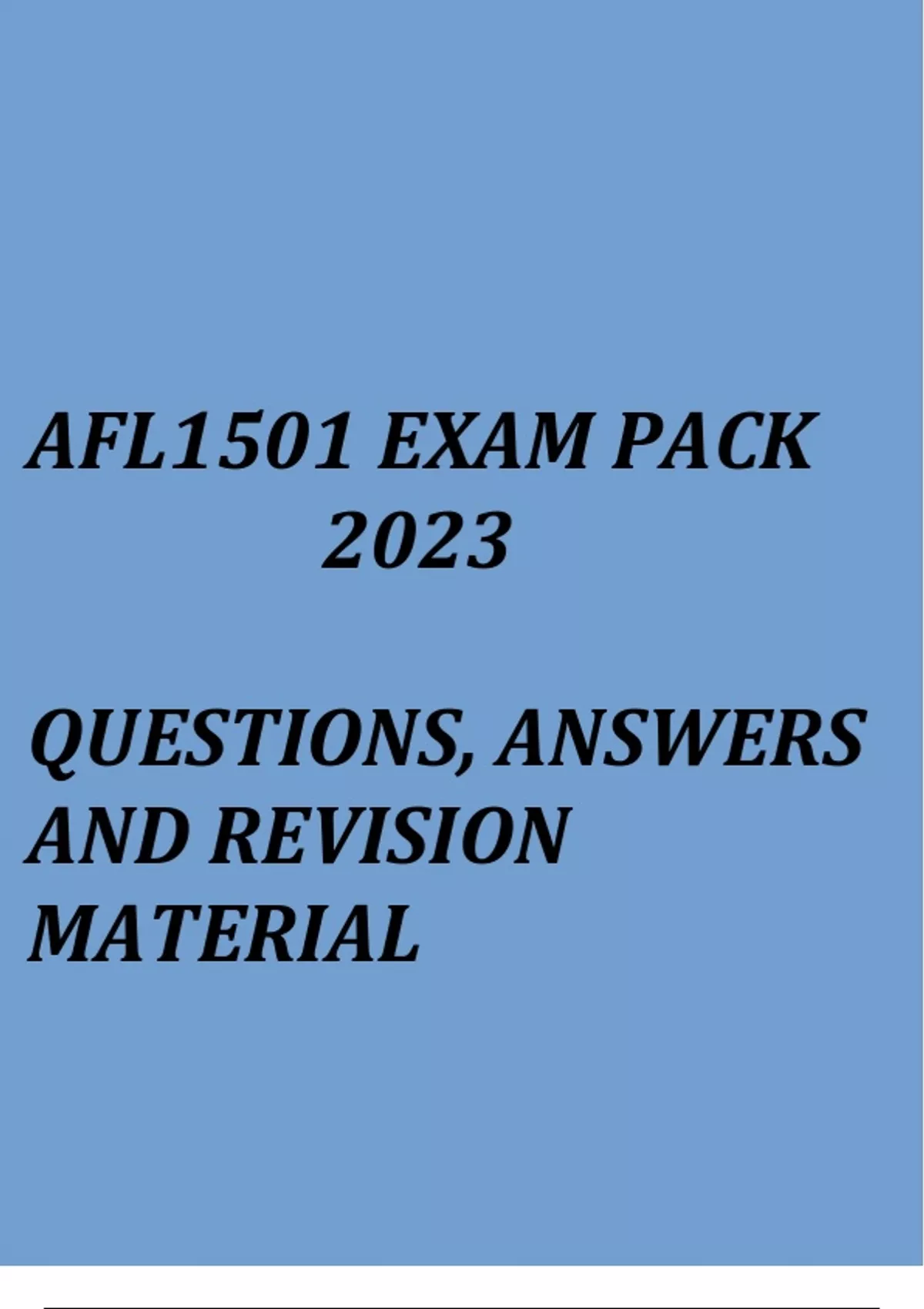 Language Through an African Lens (AFL1501 exam pack 2023) - Language ...