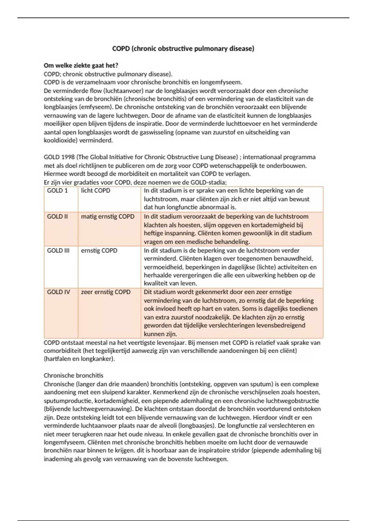 Samenvatting COPD en uitwerking van je longen - Anatomie & Fysiologie ...