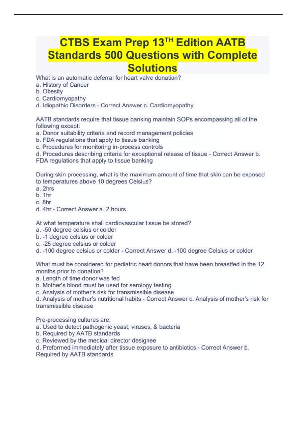 CTBS Study Guide Bundle 2023/2024 - Stuvia US