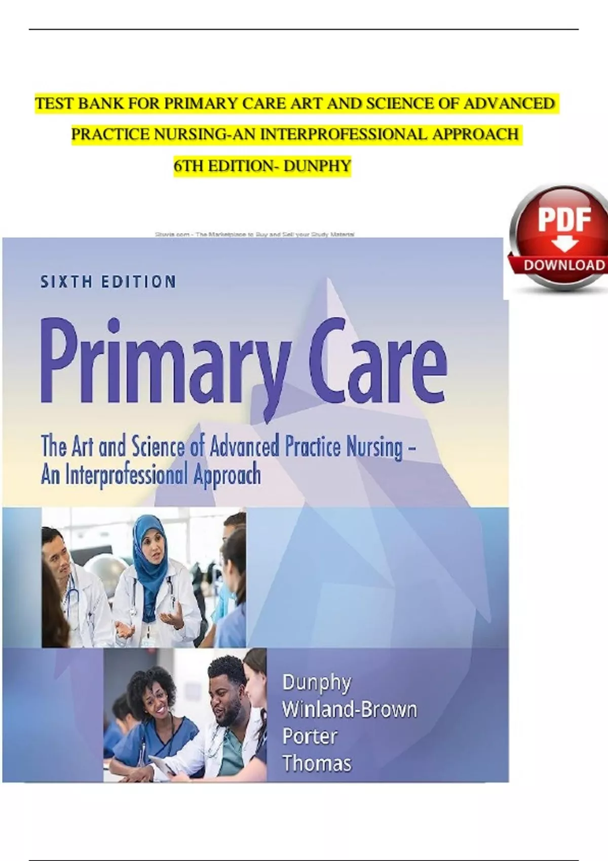 TEST BANK For Primary Care: Art and Science of Advanced Practice ...