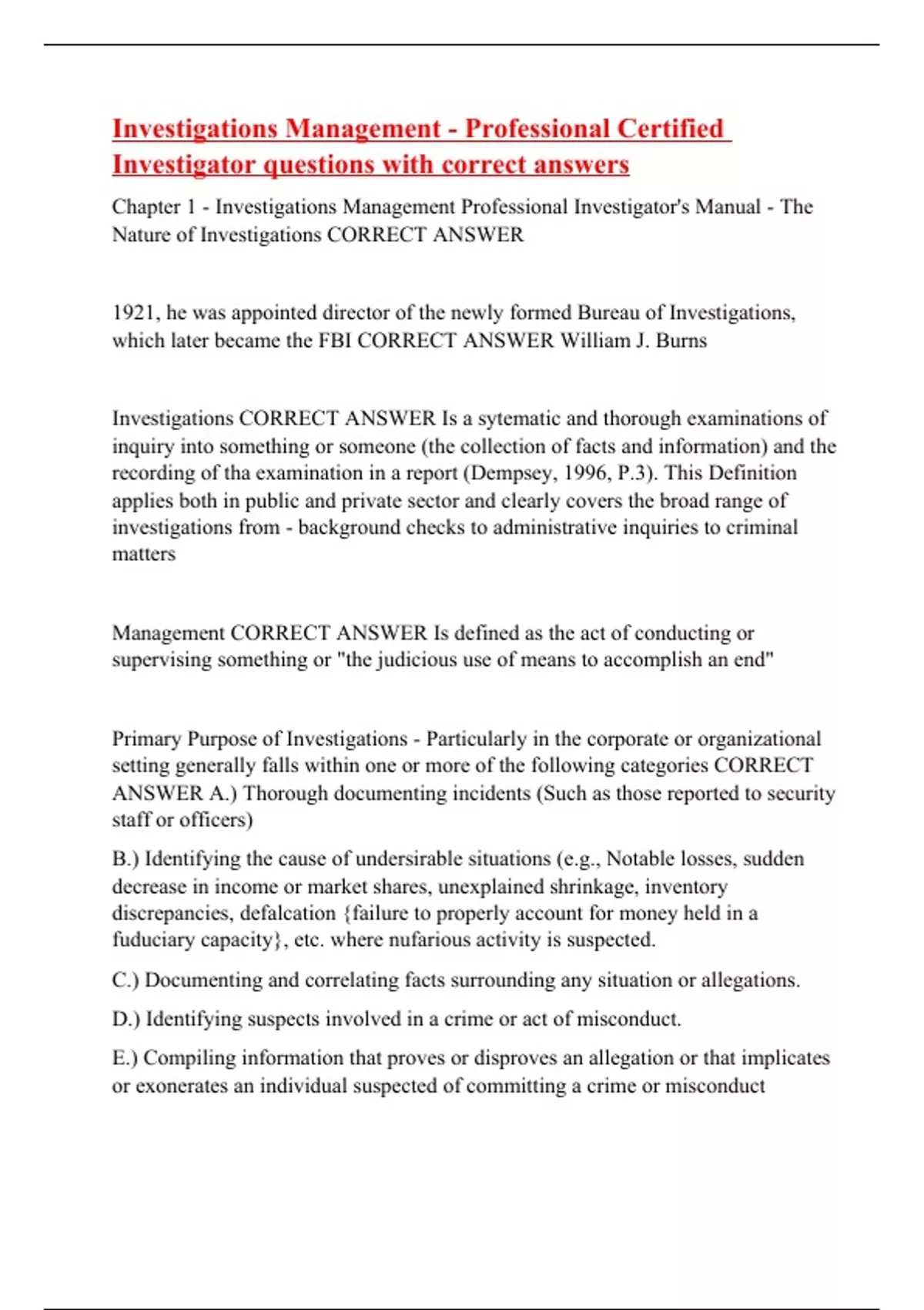 Investigations Management - Professional Certified Investigator ...