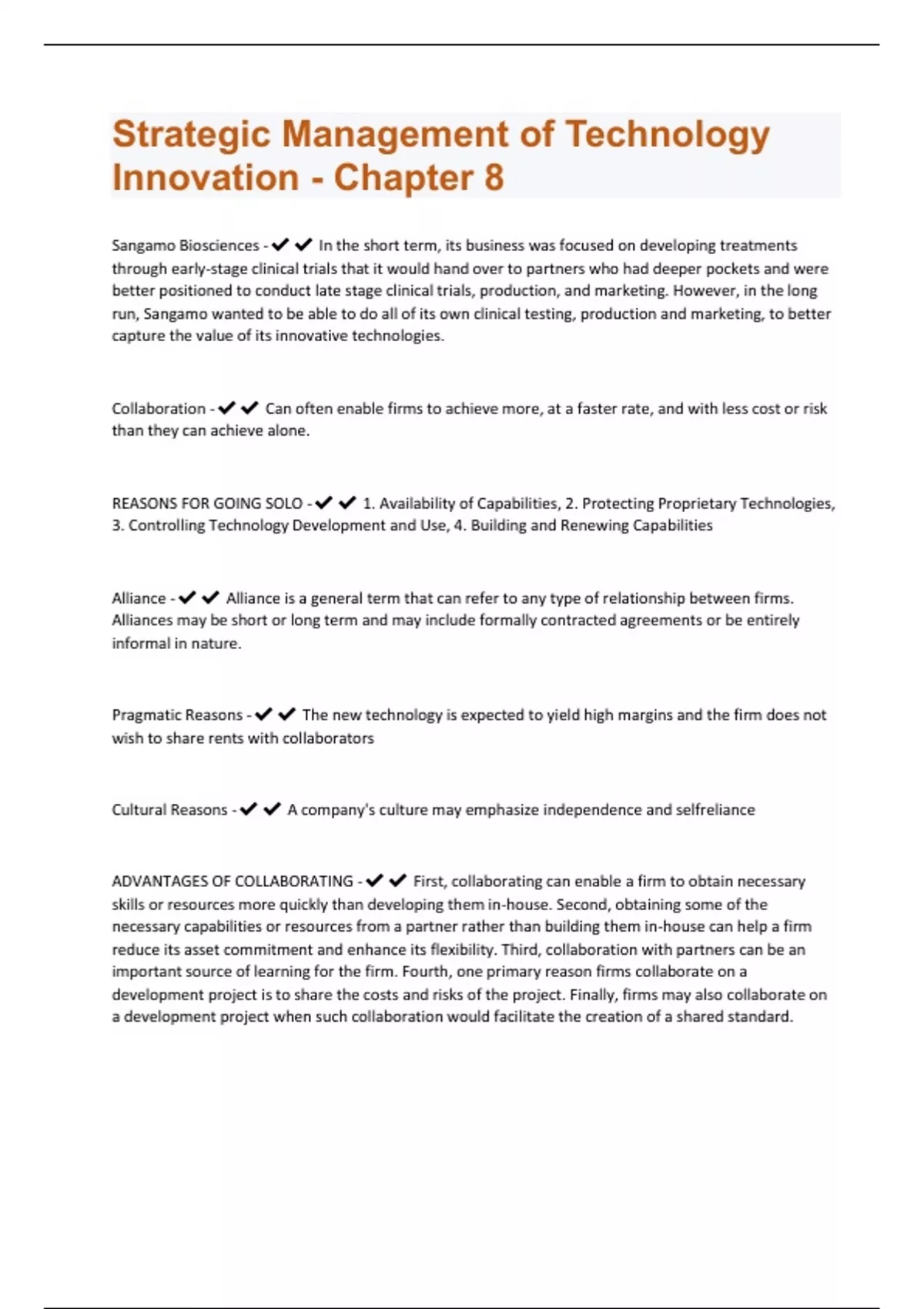 Strategic Management of Technology Innovation Bundled Exams with complete solution - Stuvia US