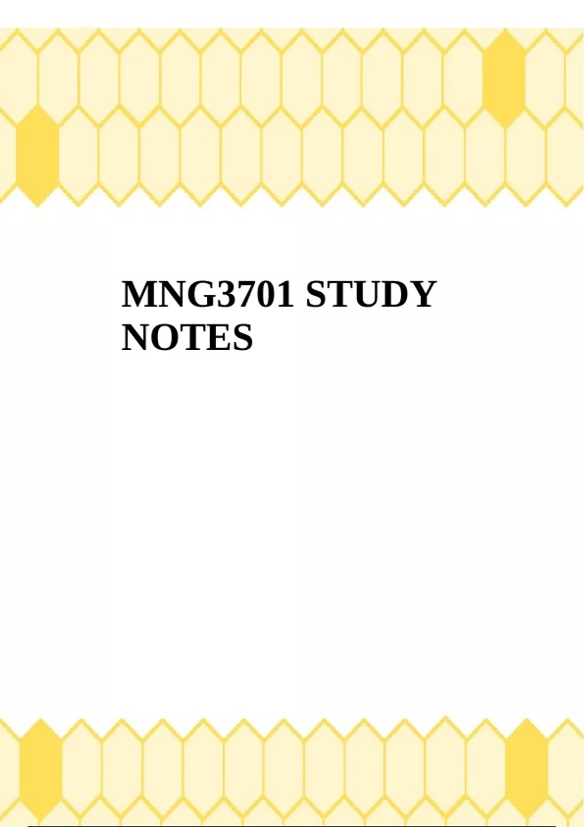 MNG3701 STUDY NOTES - Strategic Planning IIIA - Stuvia SA