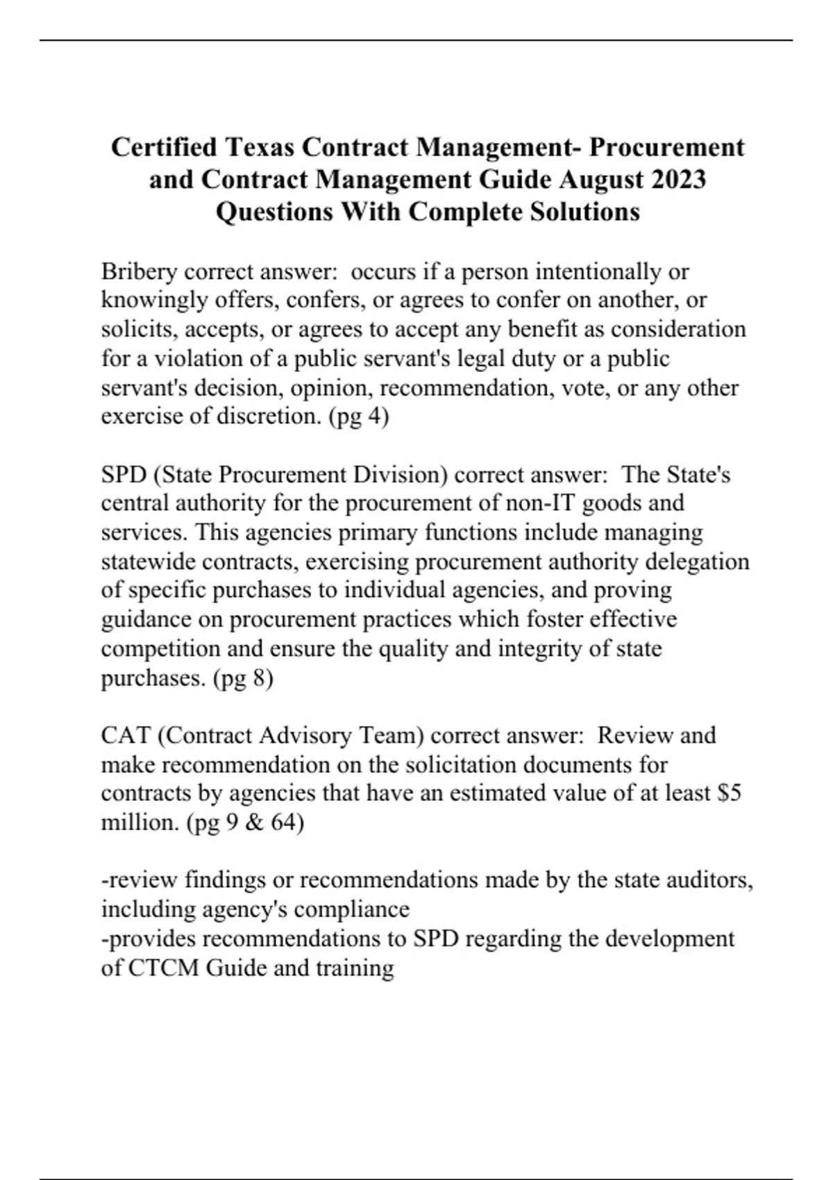 Certified Texas Contract Management- Procurement and Contract ...