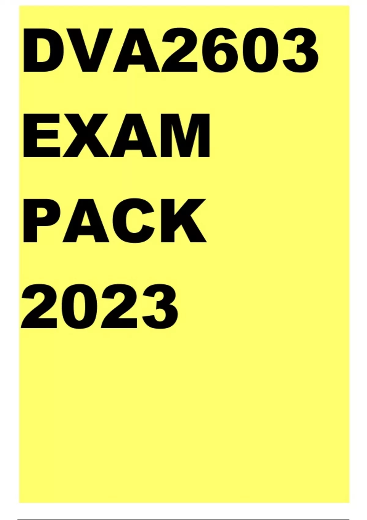 DVA2603 EXAM PACK 2023 - DVA2603 EXAM PACK 2023 - Stuvia SA