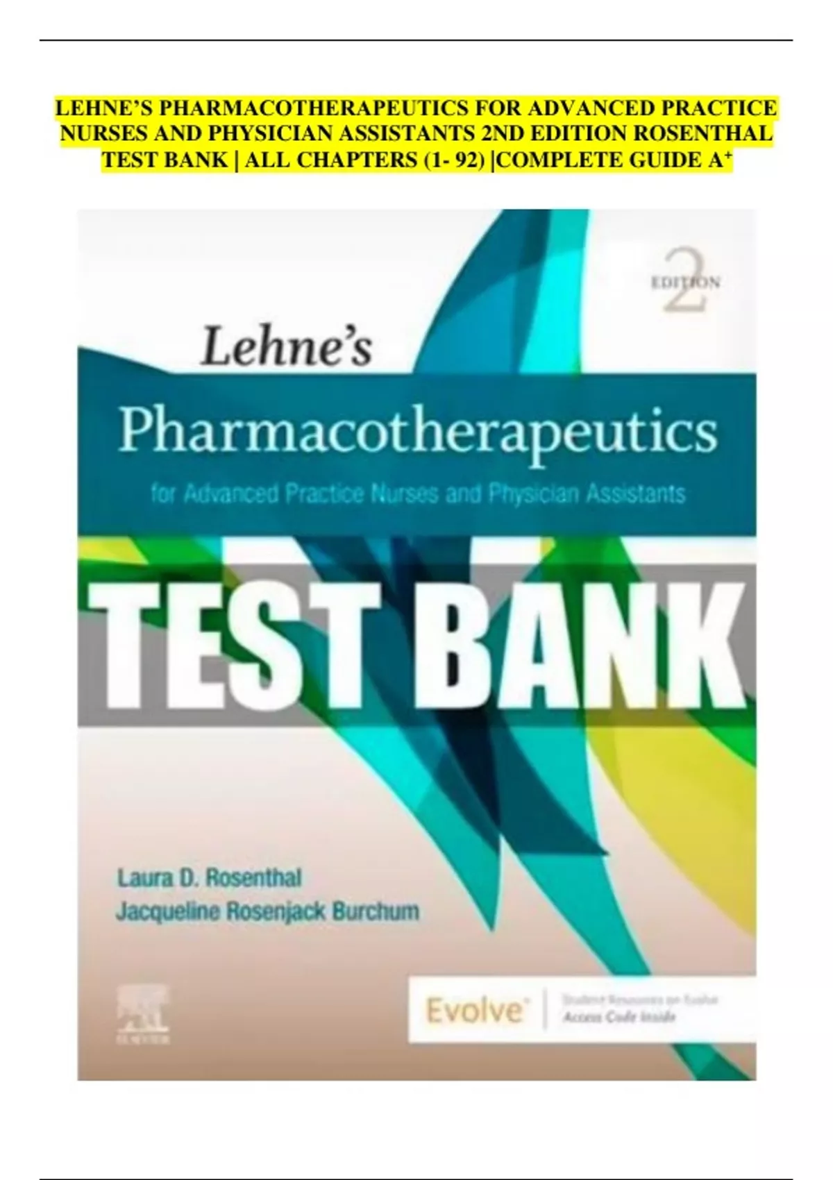 Lehne’s Pharmacotherapeutics For Advanced Practice Nurses And Physician ...