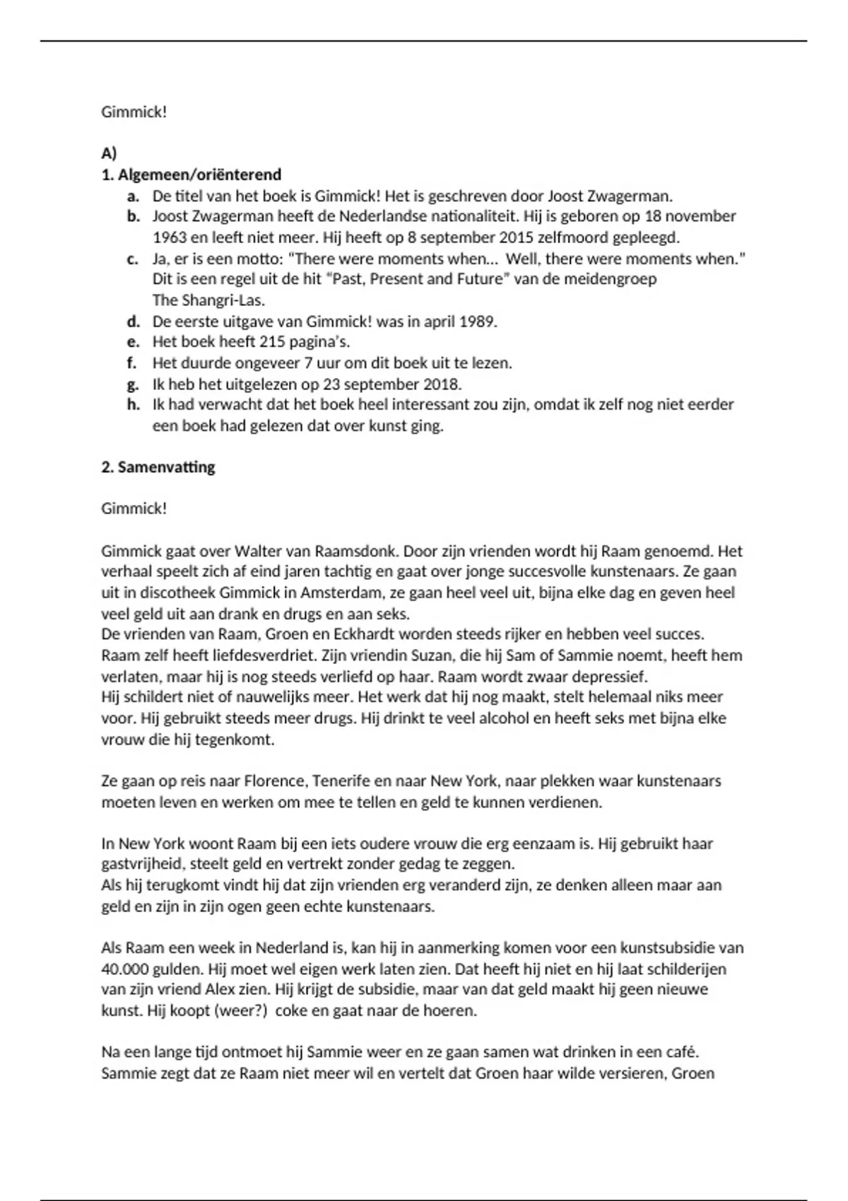 alle boekverslagen van leesdossier 6 vwo - Stuvia NL