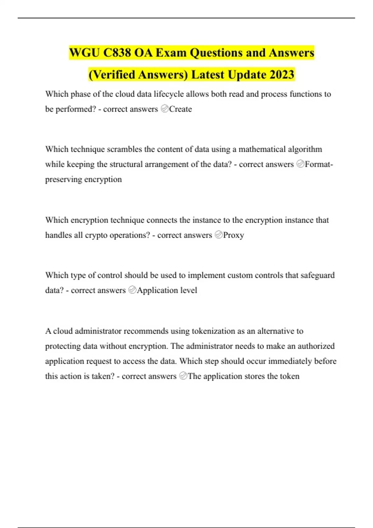 WGU C207 Data Driven Decision Making/Questions And Answers/Best Grades ...