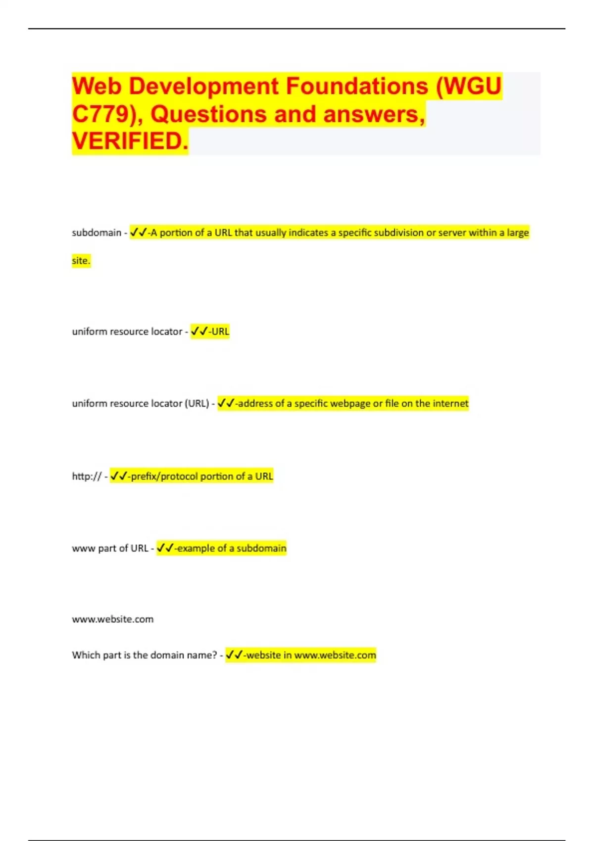 WGU C779 Bundled Exams with Complete Solution | Verified | Everything you Need!! - Stuvia US