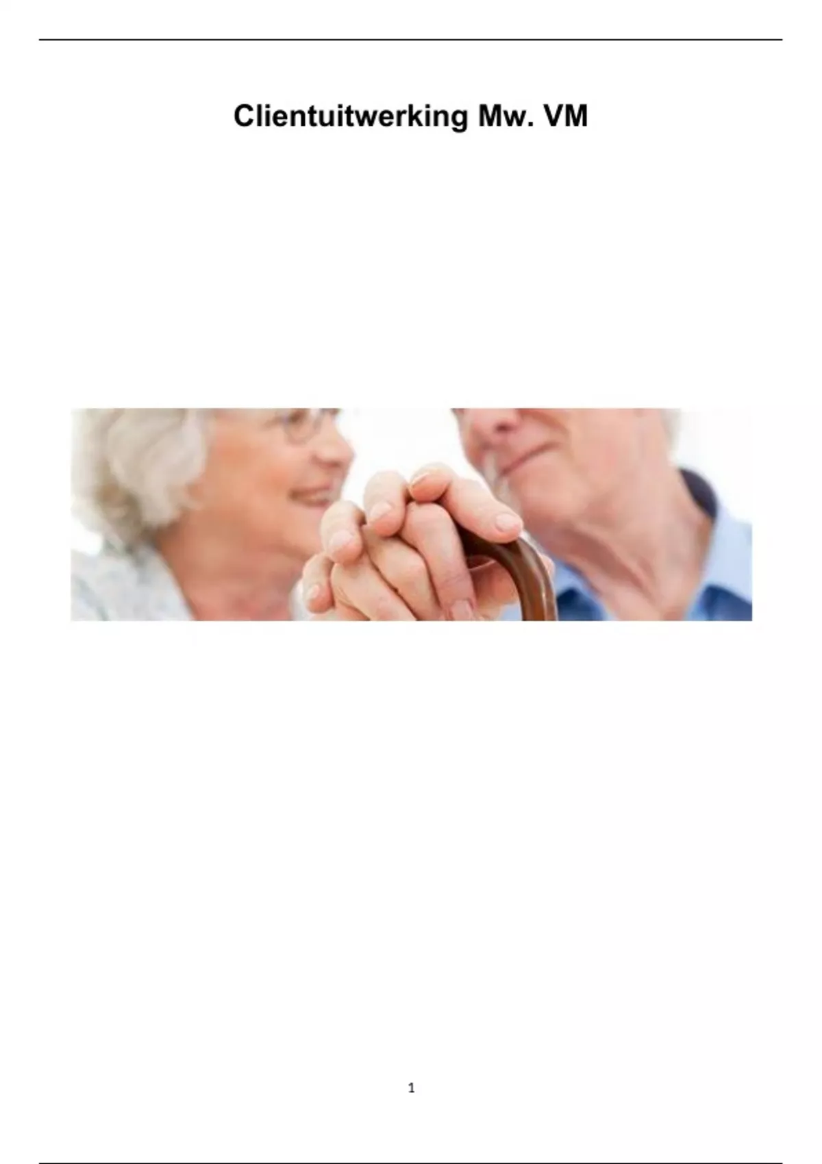 Clientuitwerking 1 - Clientuitwerking - Stuvia NL