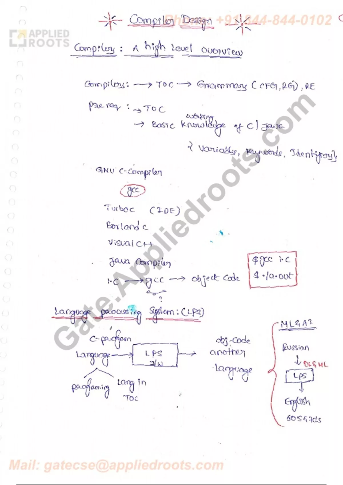 Compiler Design gate CSE Notes - GATE - Stuvia US