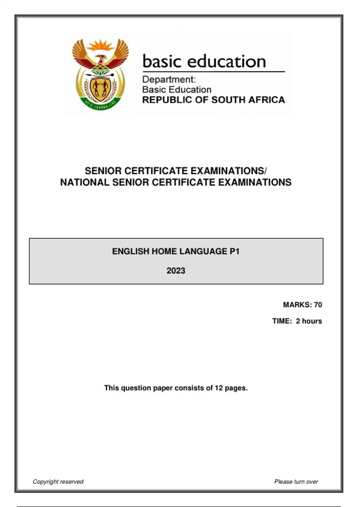 English Home Language Paper 1 Revision ALL Stuvia SA English Home Language Paper 1 Revision ALL Stuvia SA