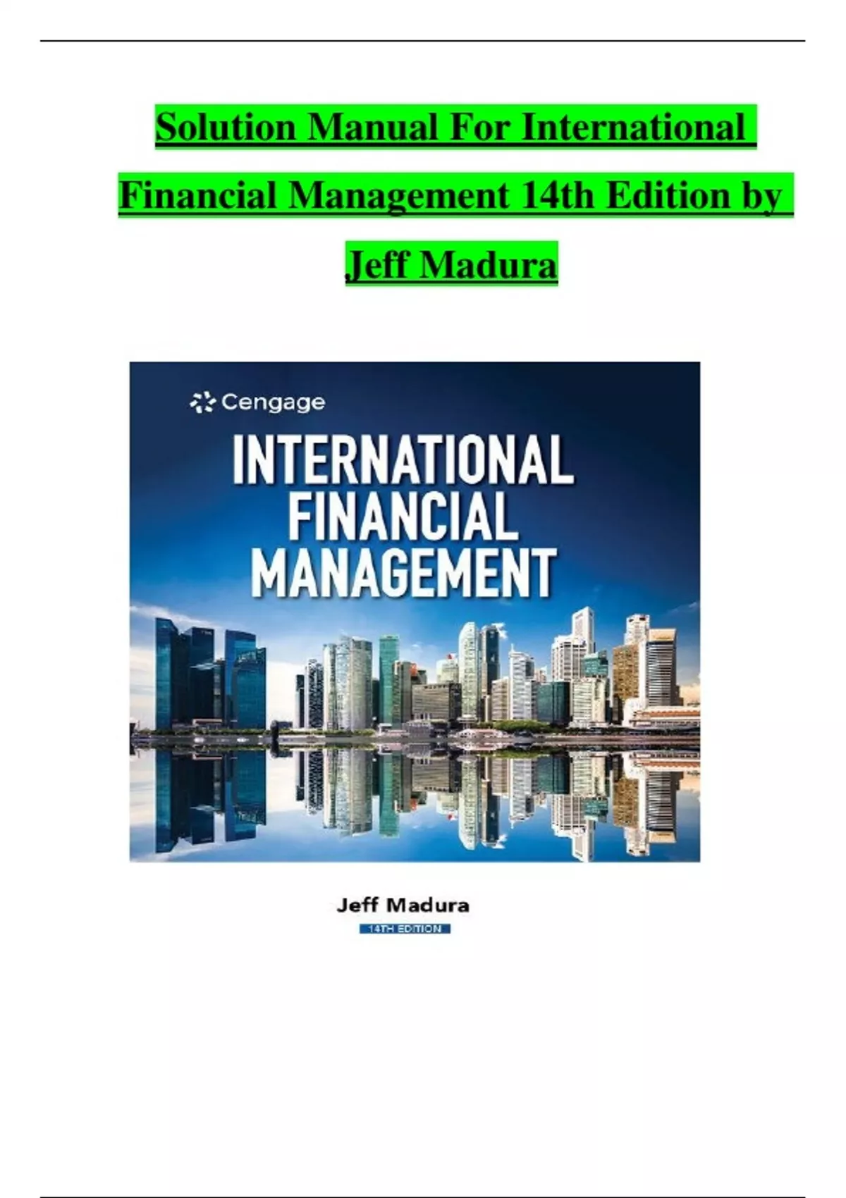 Solution Manual For Intermediate Accounting IFRS 4th Edition by Donald ...