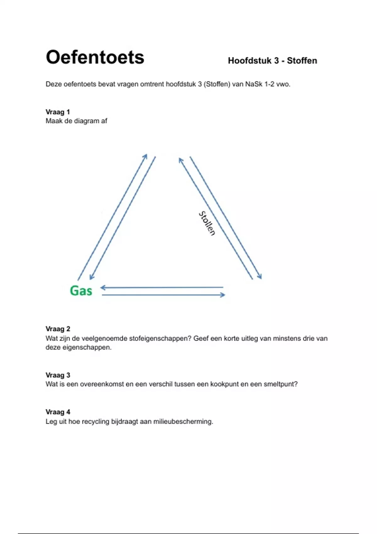 Oefentoets H3 - Overal NaSk 1-2 havo/vwo - Nask - Nask 2 - Stuvia NL