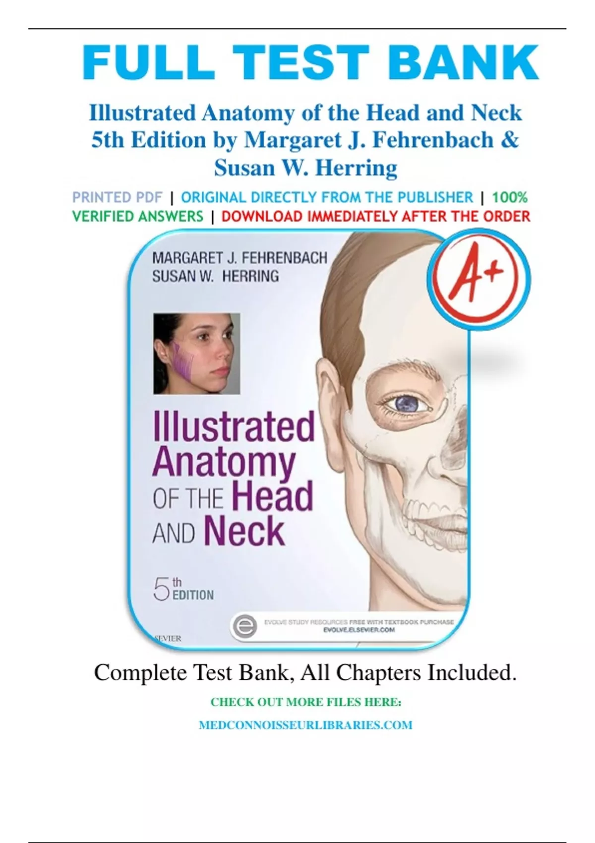 Test Bank For Illustrated Anatomy of the Head and Neck 5th Edition, All ...