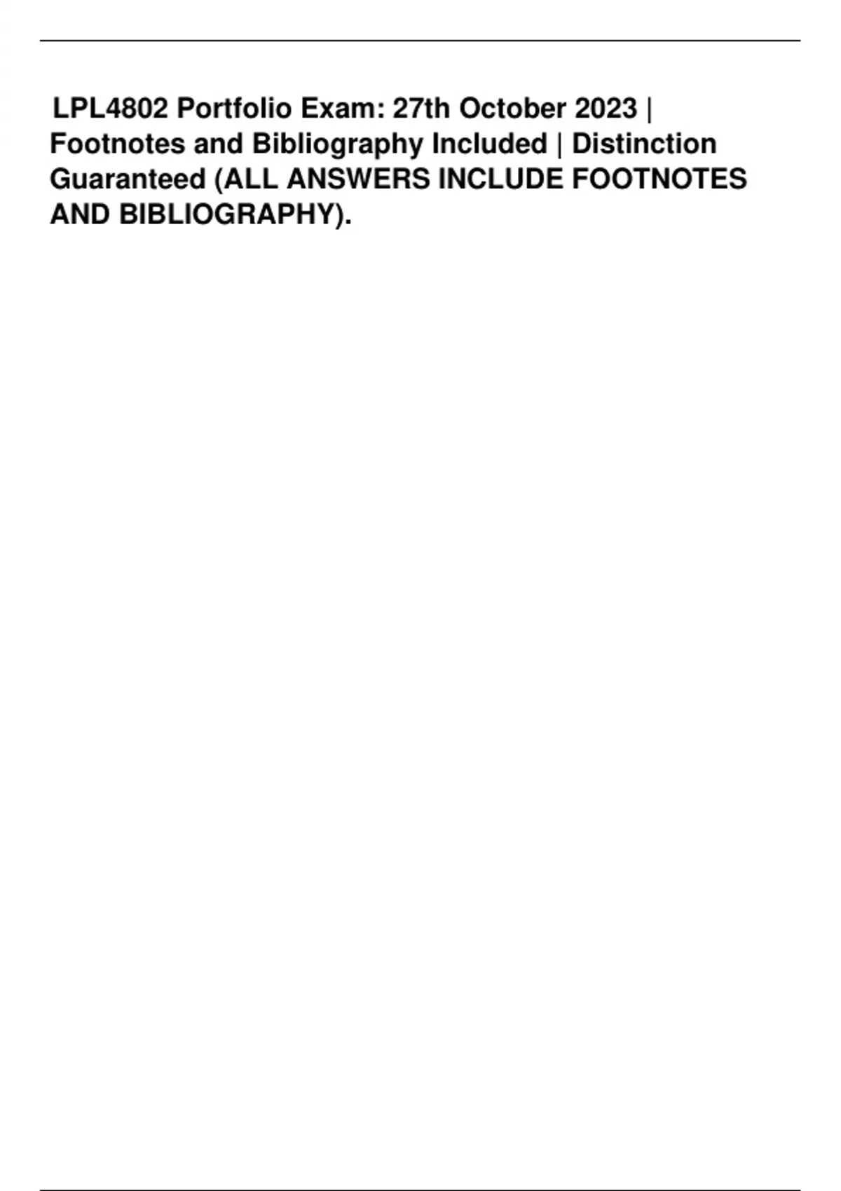 LPL4802 Portfolio Exam: 27th October 2023 | Footnotes and Bibliography ...